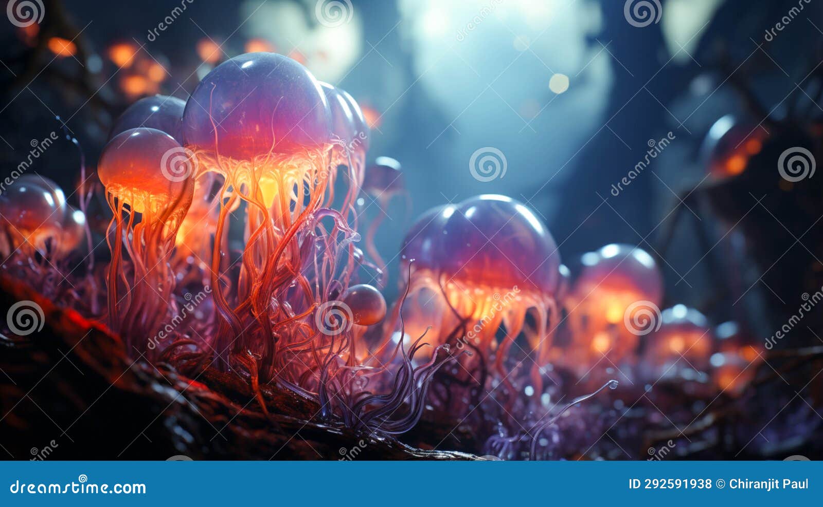 Alien Microbiological Organism Stock Photo - Image of disease ...