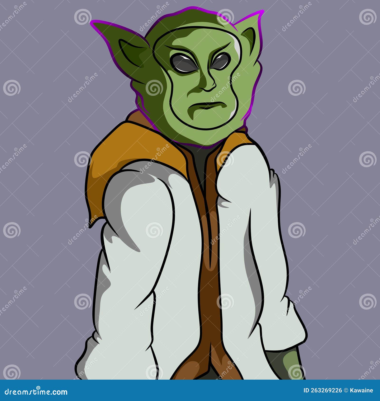 Alien monkey stock illustration. Illustration of pick - 263269226