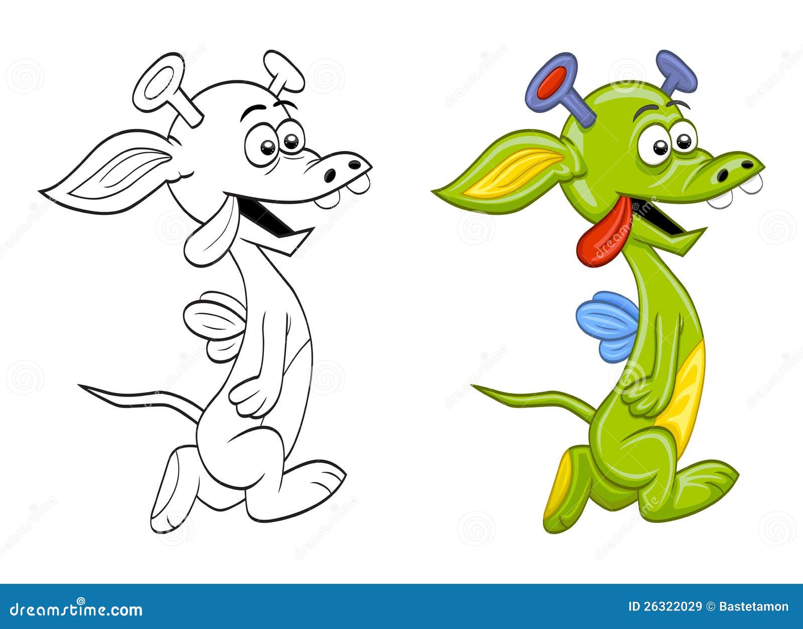 Alien monster dragon stock vector. Illustration of frightening - 26322029