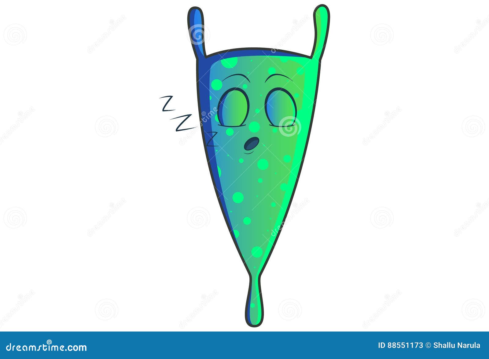 Monster Sleeping And Having A Nightmare Funny Vector Cartoon ...