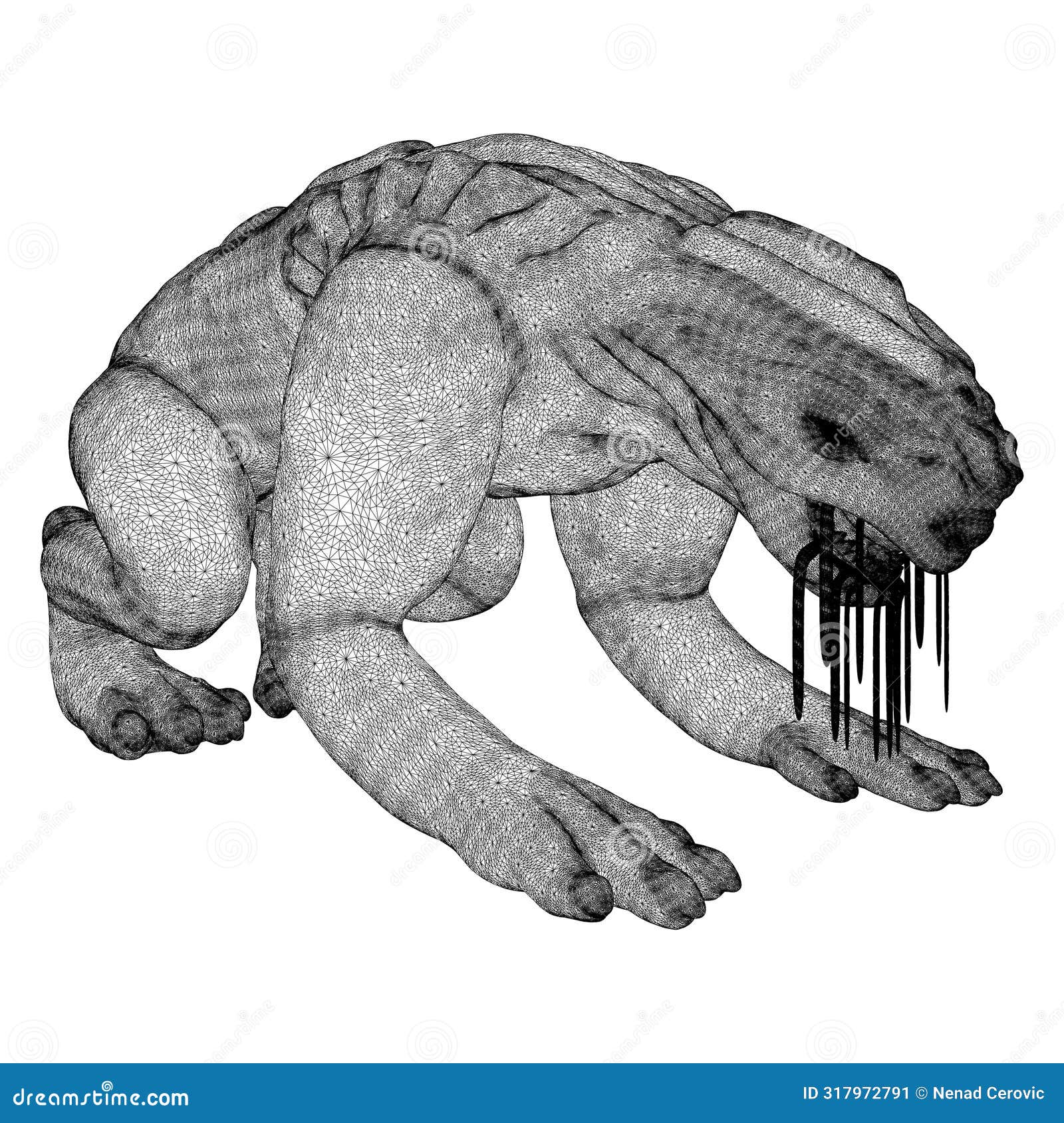 Alien Monster Vector. Extraterrestrial Animal Illustration Isolated on ...