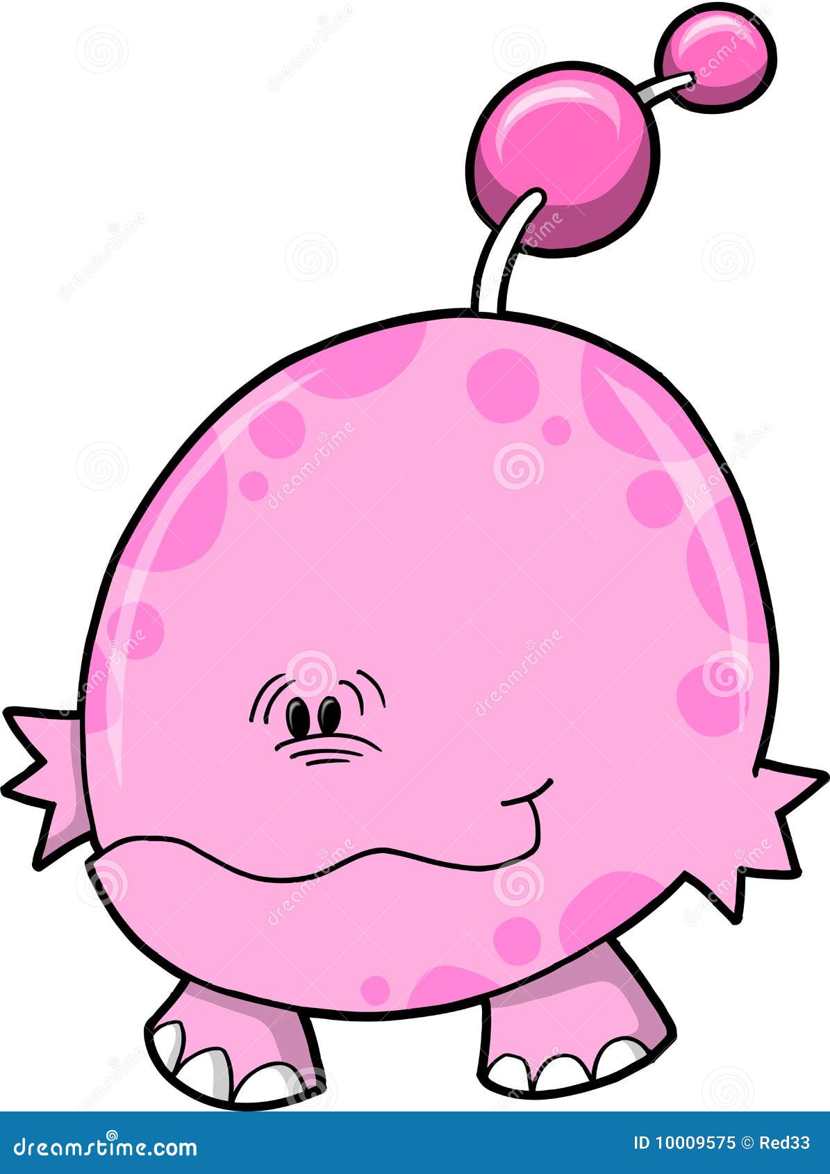 Alien Monster Emoji Giving Thumbs Up Vector Illustration ...