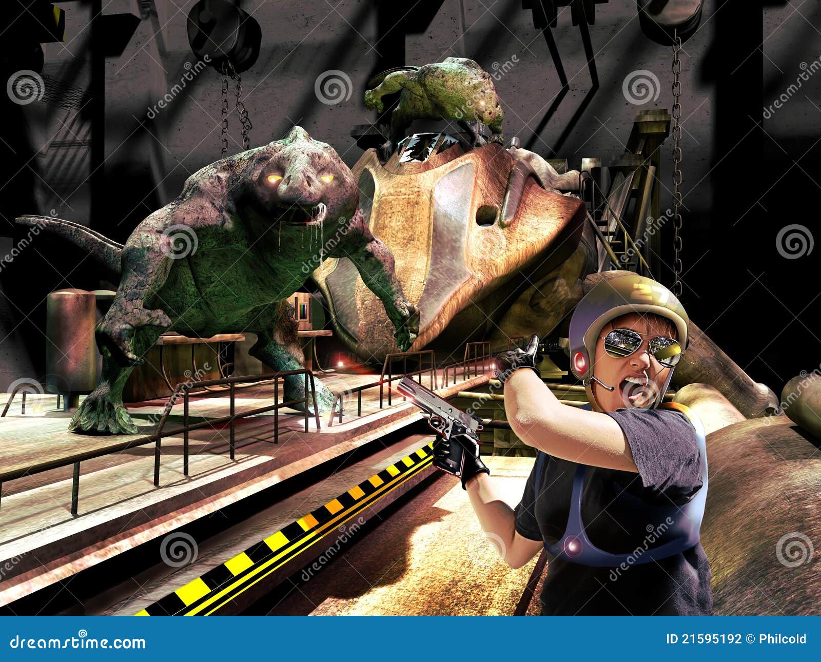 Alien monsters stock illustration. Illustration of frightful - 21595192