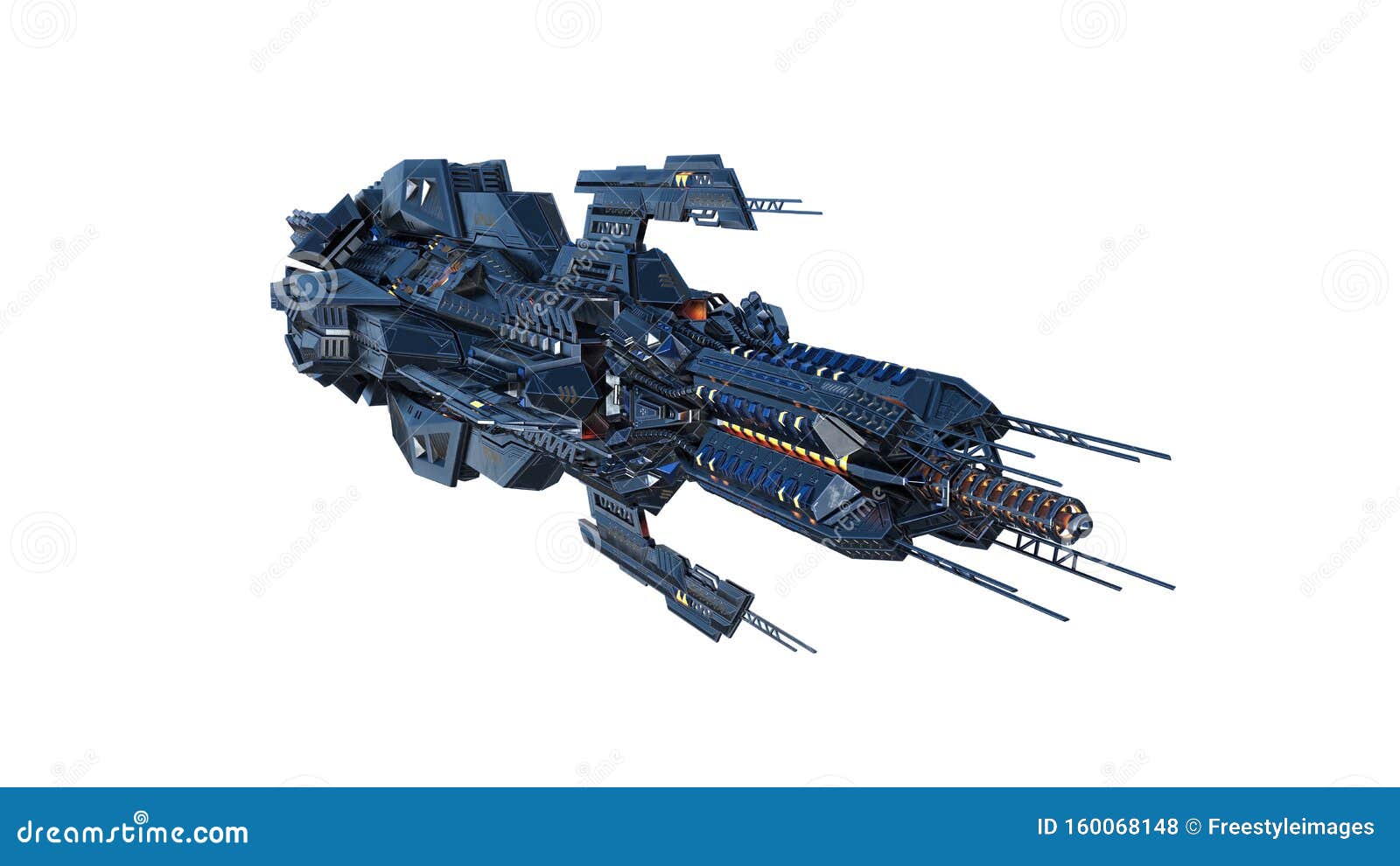 Alien Mother Ship, UFO Spacecraft In Flight Isolated On White ...