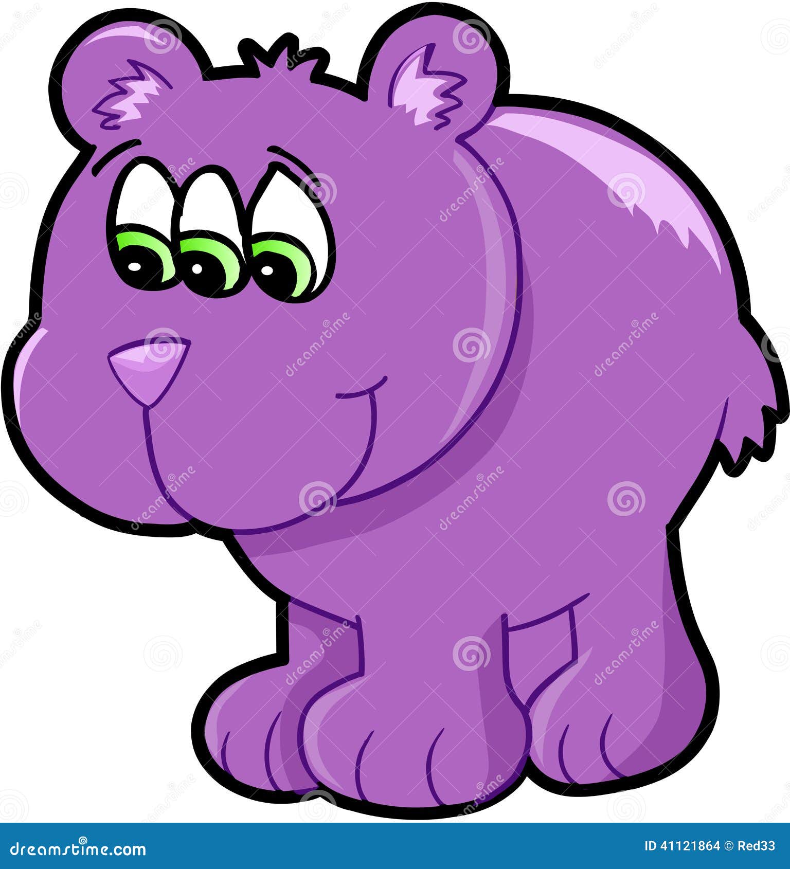 Alien Mutant Bear Vector Illustration Stock Vector - Illustration of ...