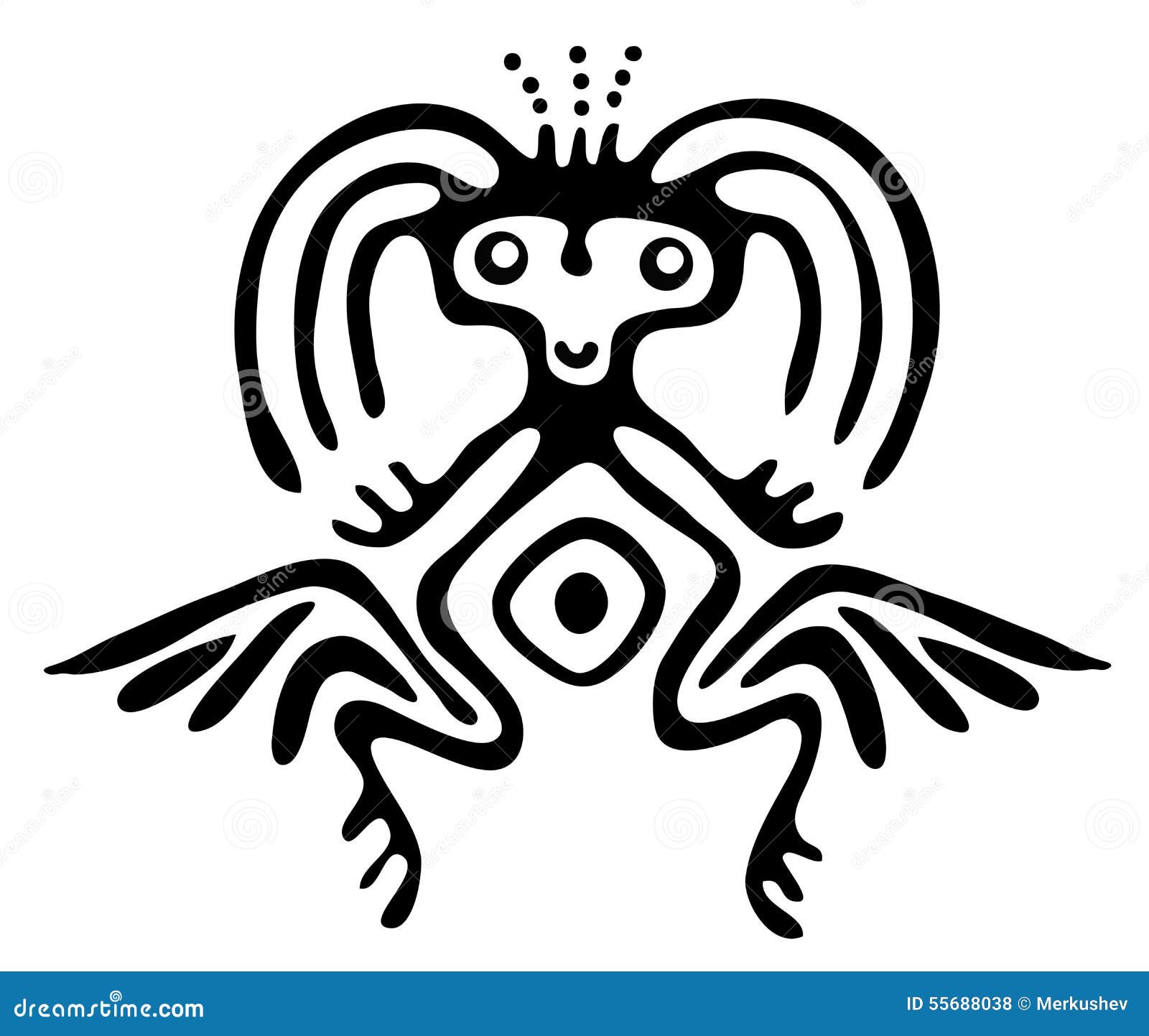 Alien in Native Style, Vector Illustration Stock Vector - Illustration ...