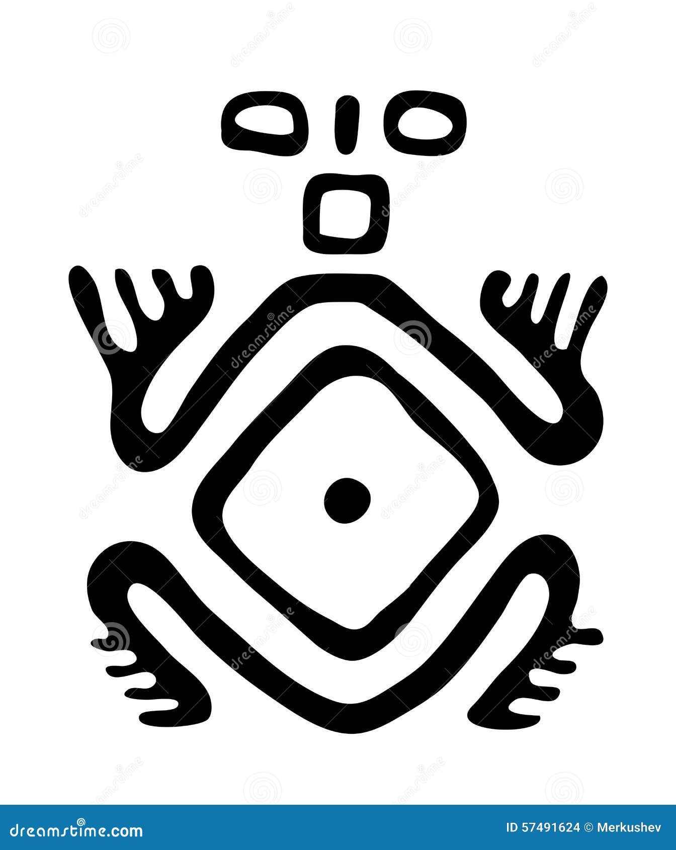 Alien in Native Style, Vector Illustration Stock Vector - Illustration ...