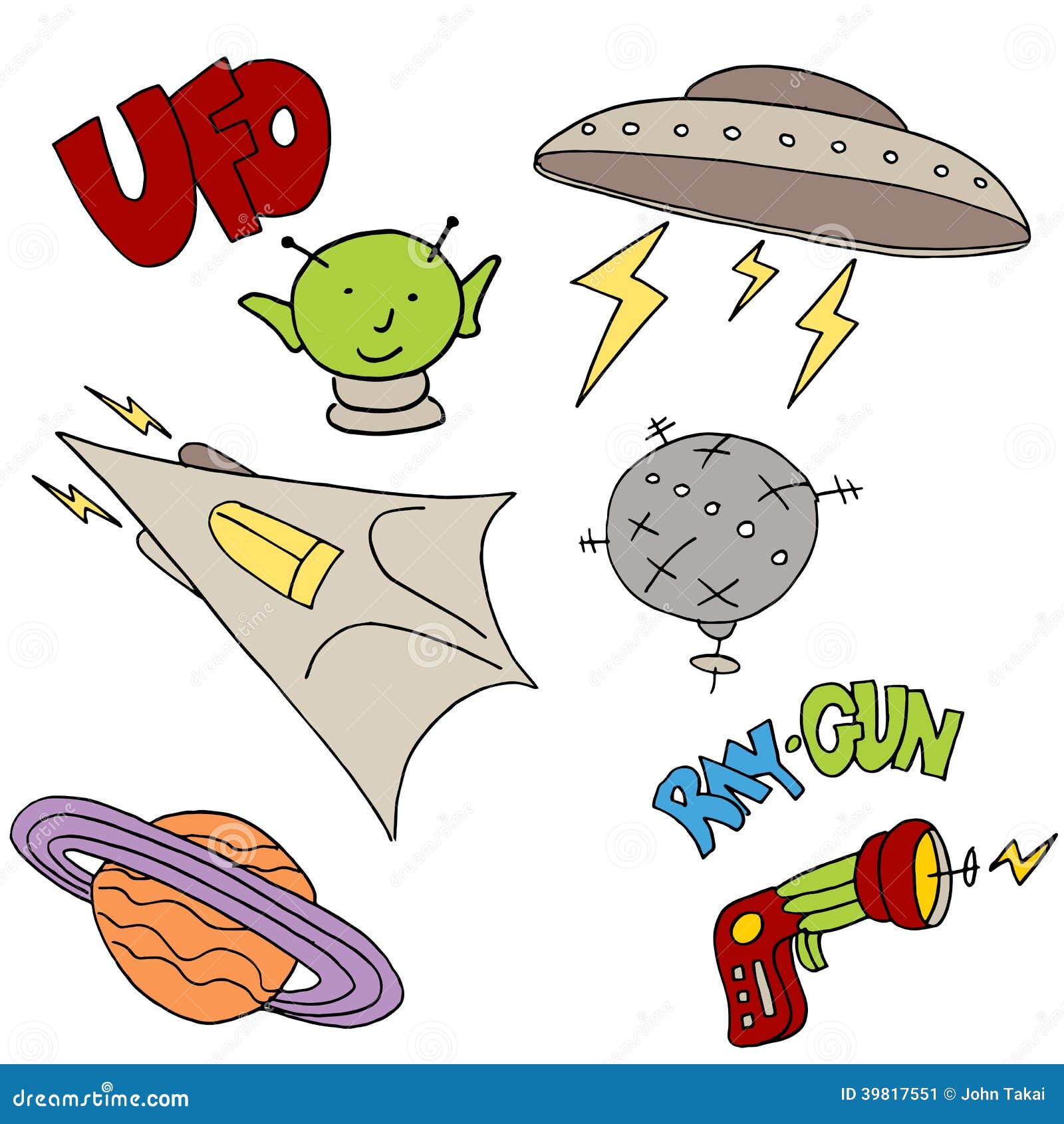 Alien Objects stock vector. Illustration of item, text - 39817551