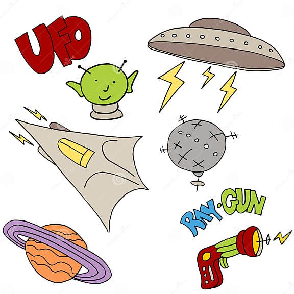 Alien Objects stock vector. Illustration of item, text - 39817551