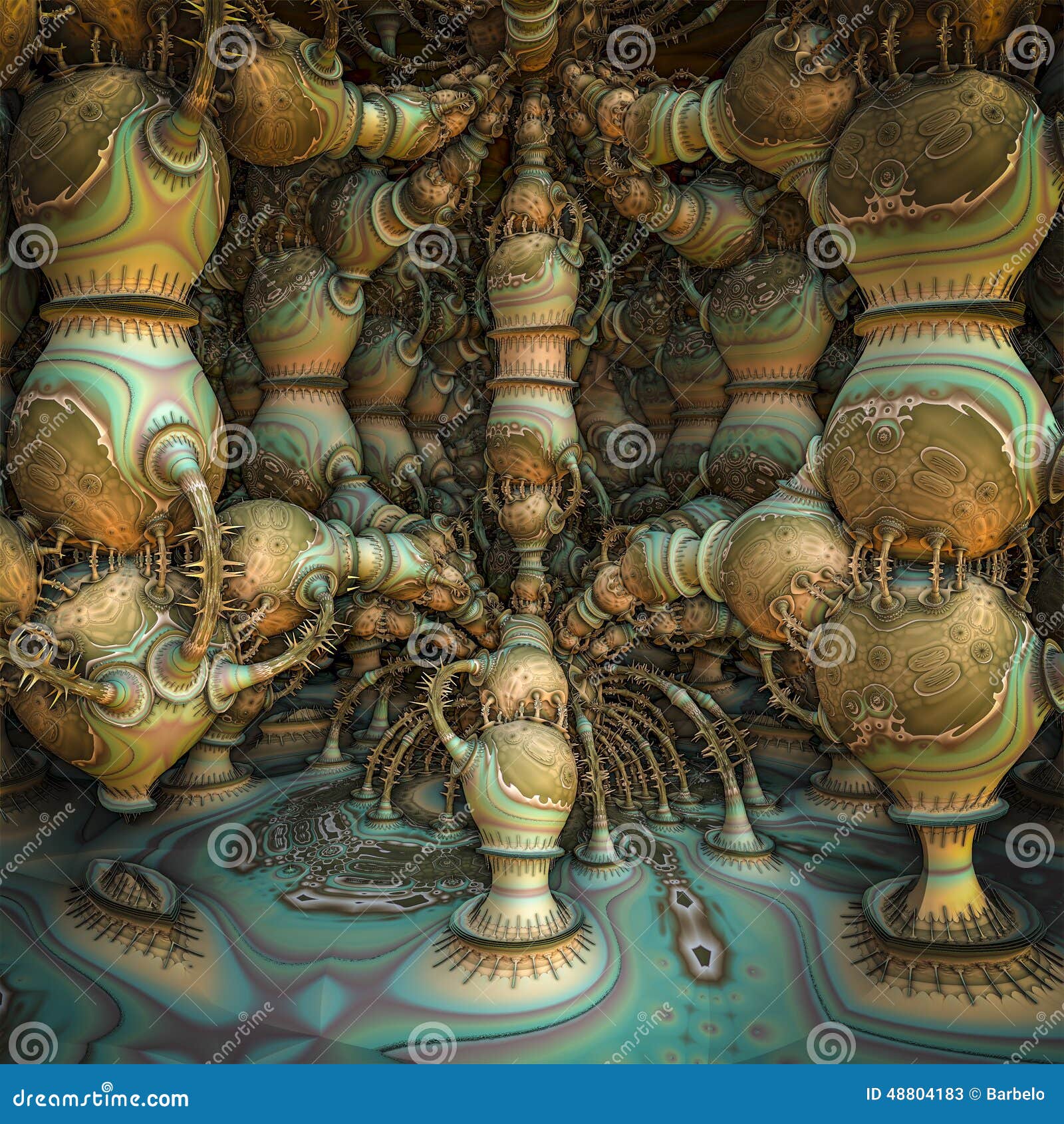 Alien organism stock illustration. Illustration of composition - 48804183