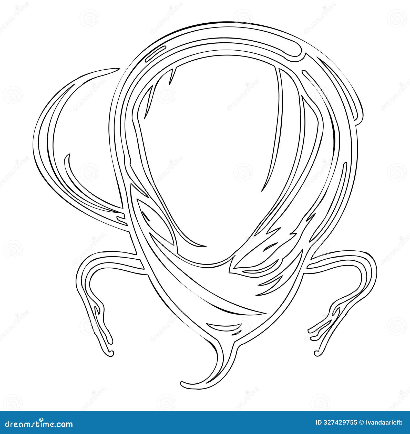 Alien Outline Illustration Sketch Stock Vector - Illustration of creepy ...
