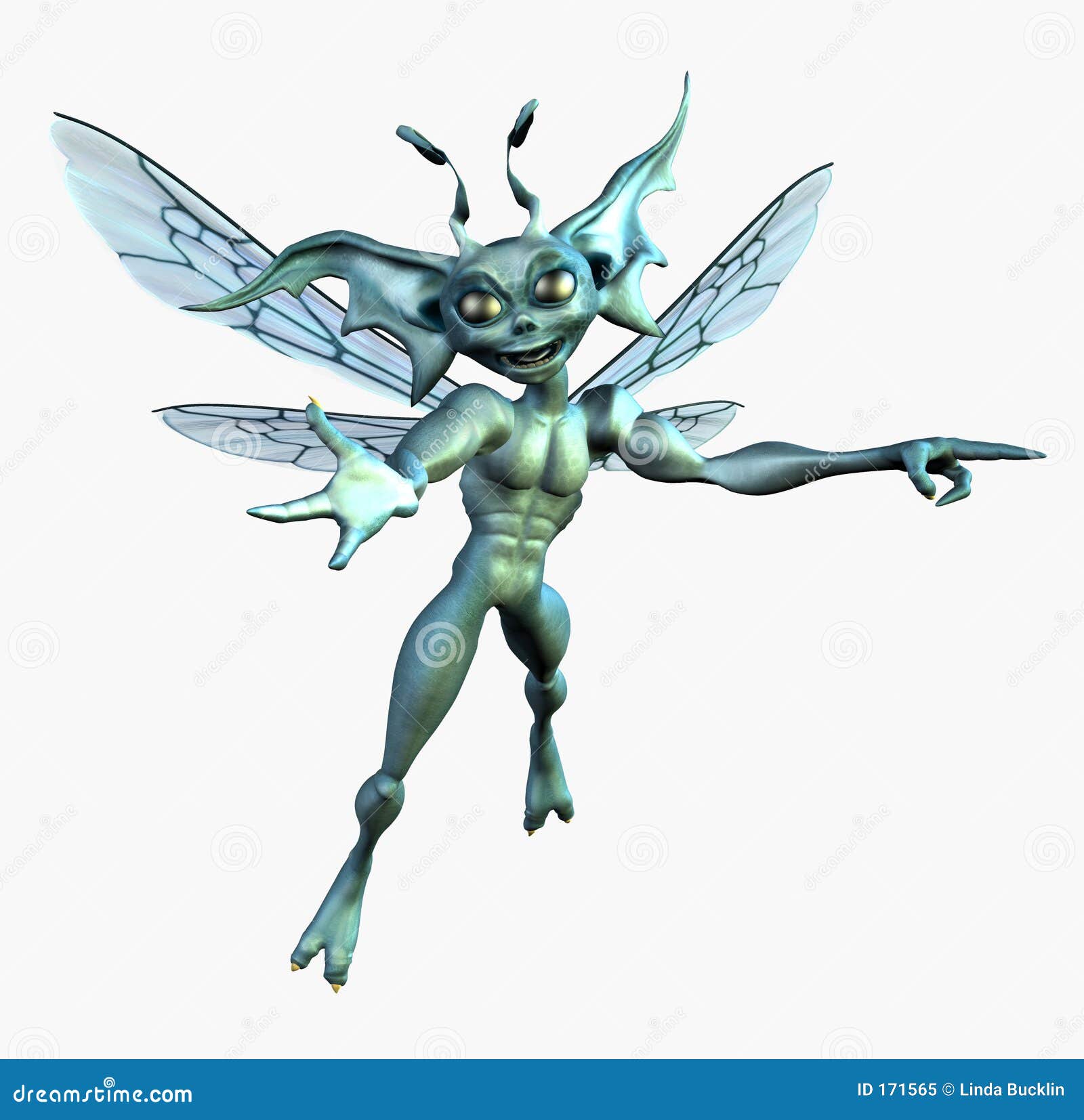 Alien Pixie stock illustration. Illustration of render - 171565