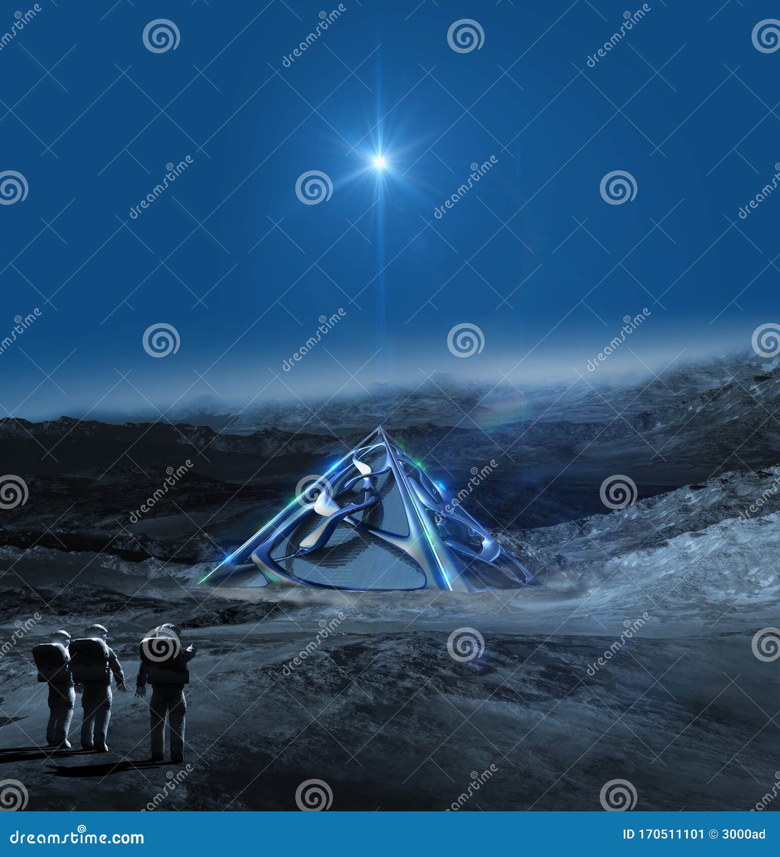 Set Of Astronauts Pointing Fingers In Different Directions Isolated On ...