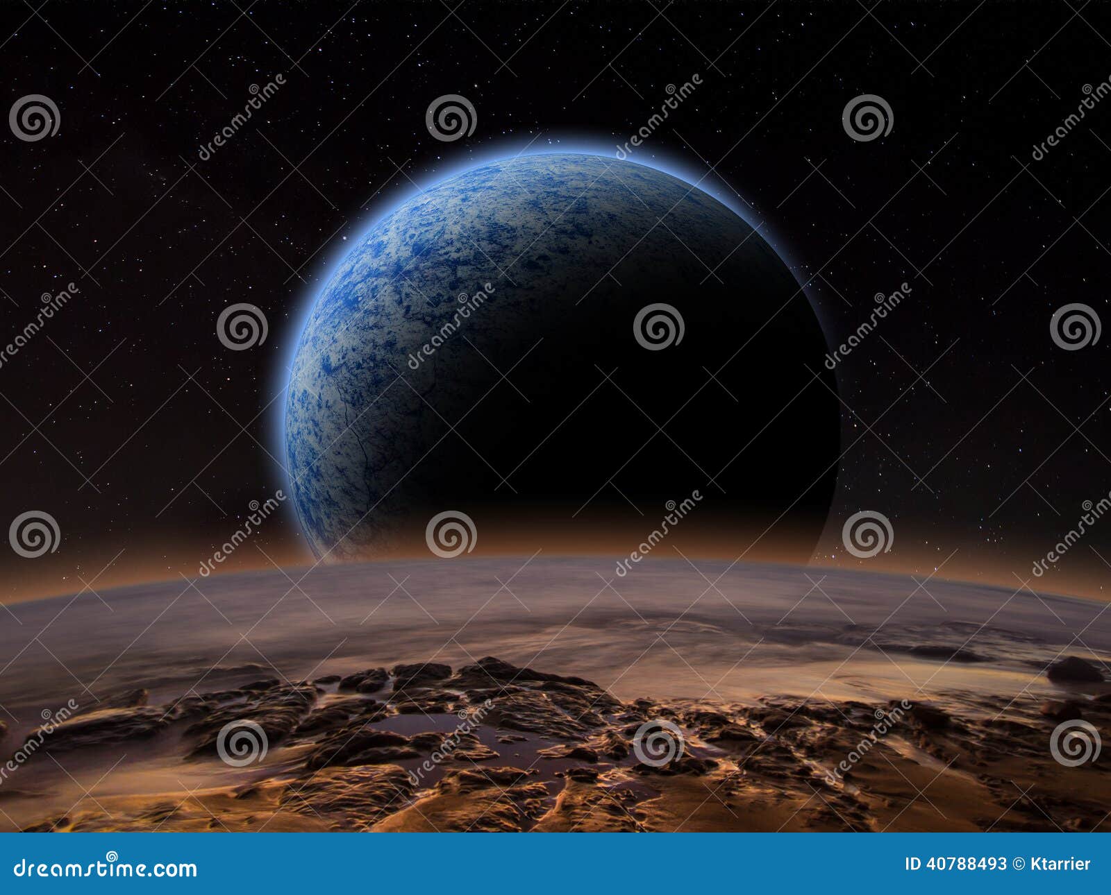 Alien Planet stock illustration. Illustration of universe - 40788493