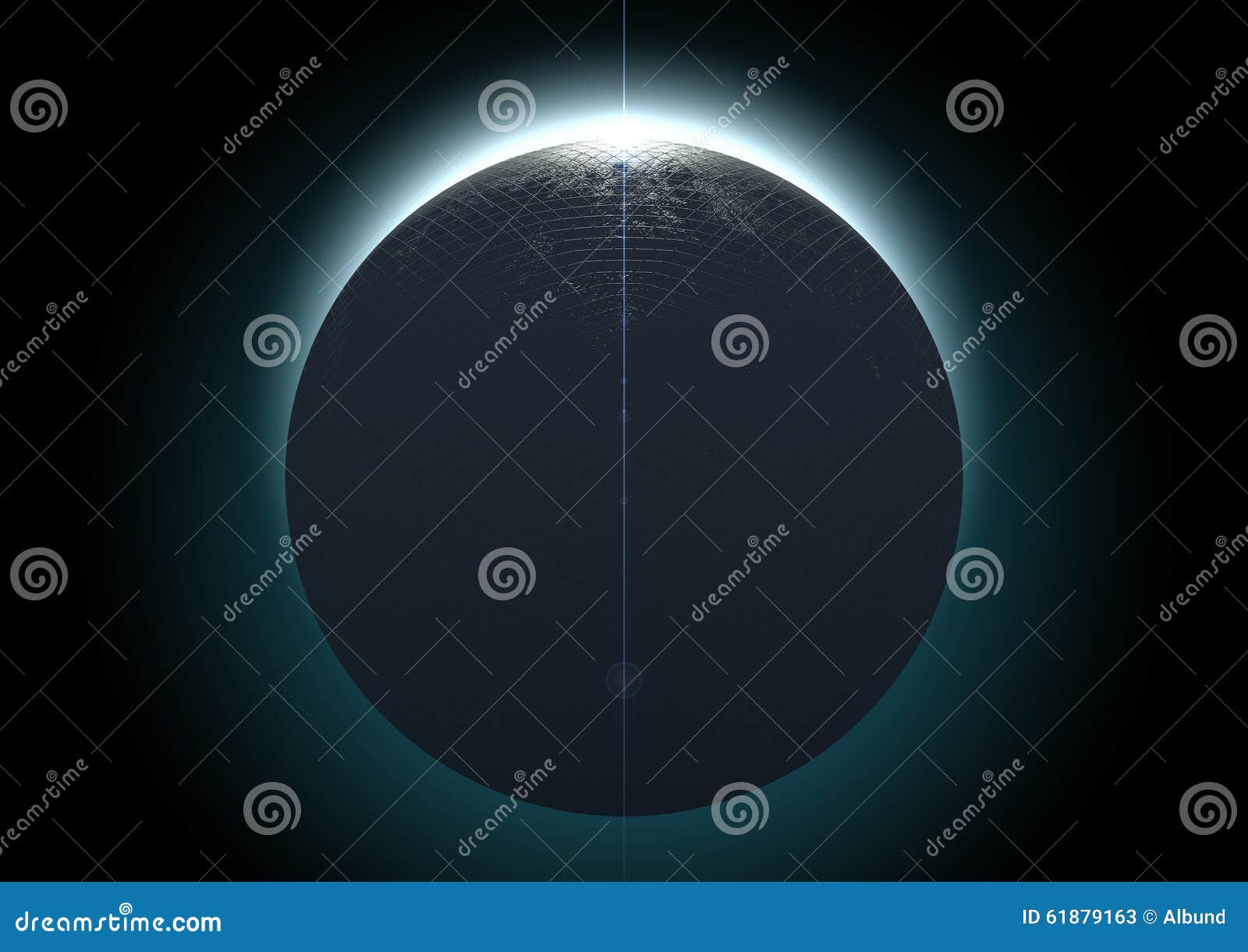 Alien Planet Eclipse stock illustration. Illustration of glow - 61879163