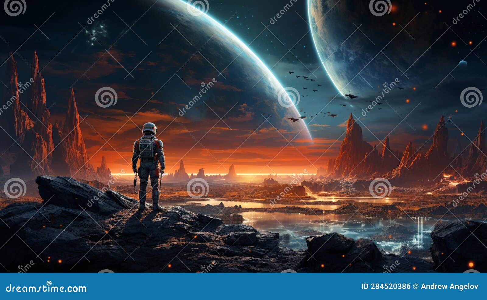 Alien Planet on the Horizon. Gas Giant Planet Generative AI Stock ... Alien Planet on the Horizon. Gas Giant Planet Generative AI Stock ...