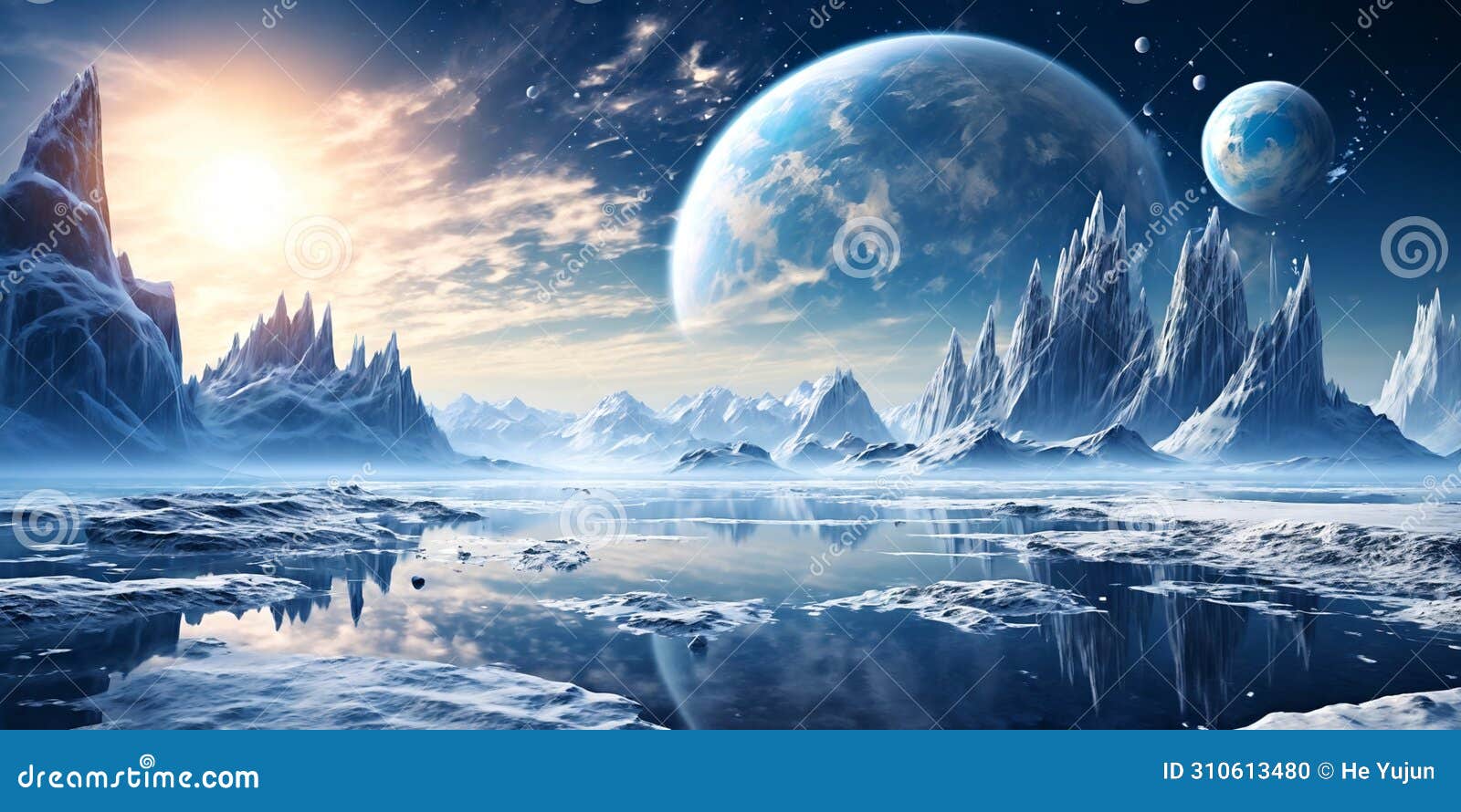 Alien planet landscpe stock photo. Image of landscpe - 310613480