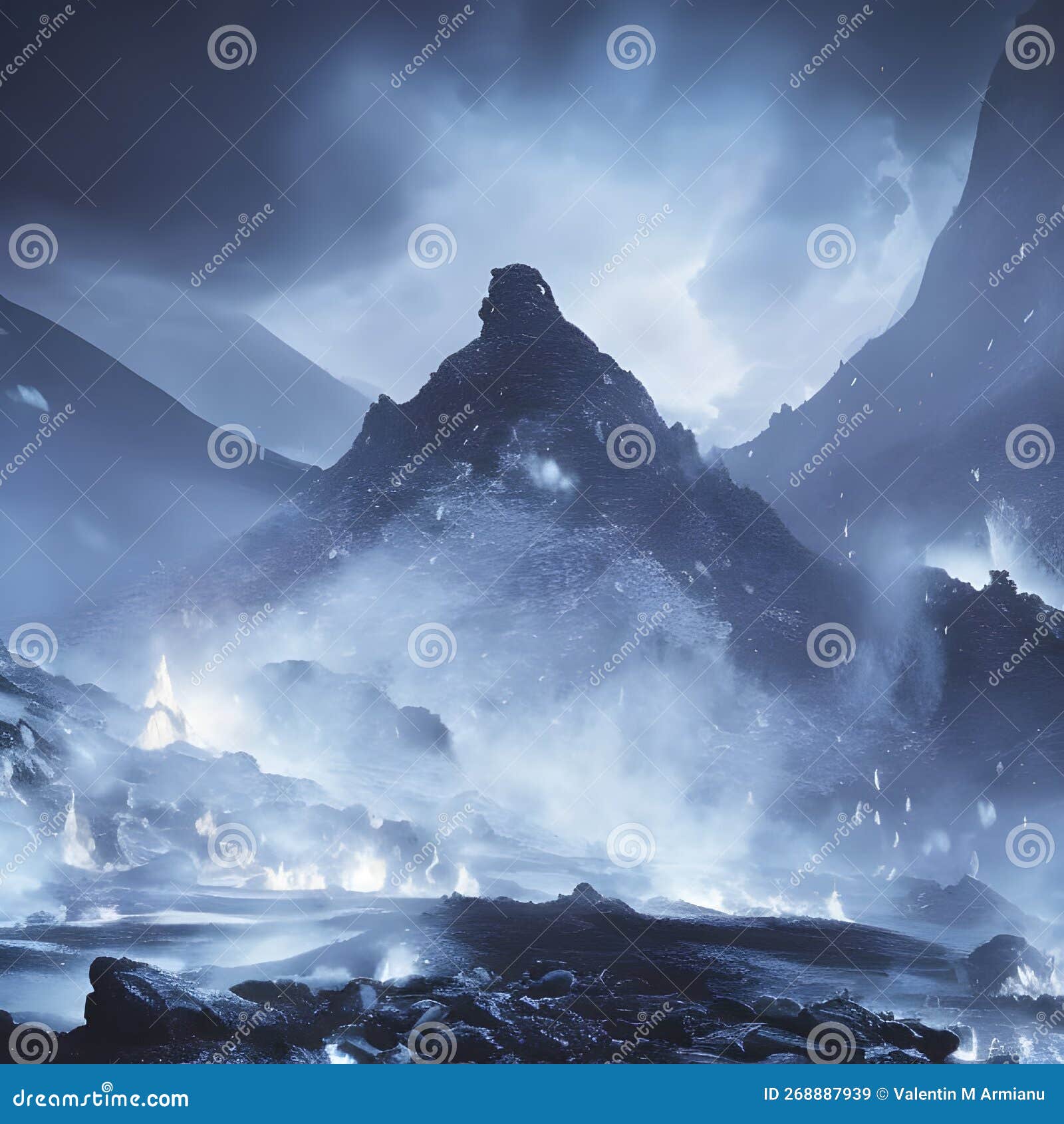 Alien Planet at Night stock illustration. Illustration of wallpaper ...