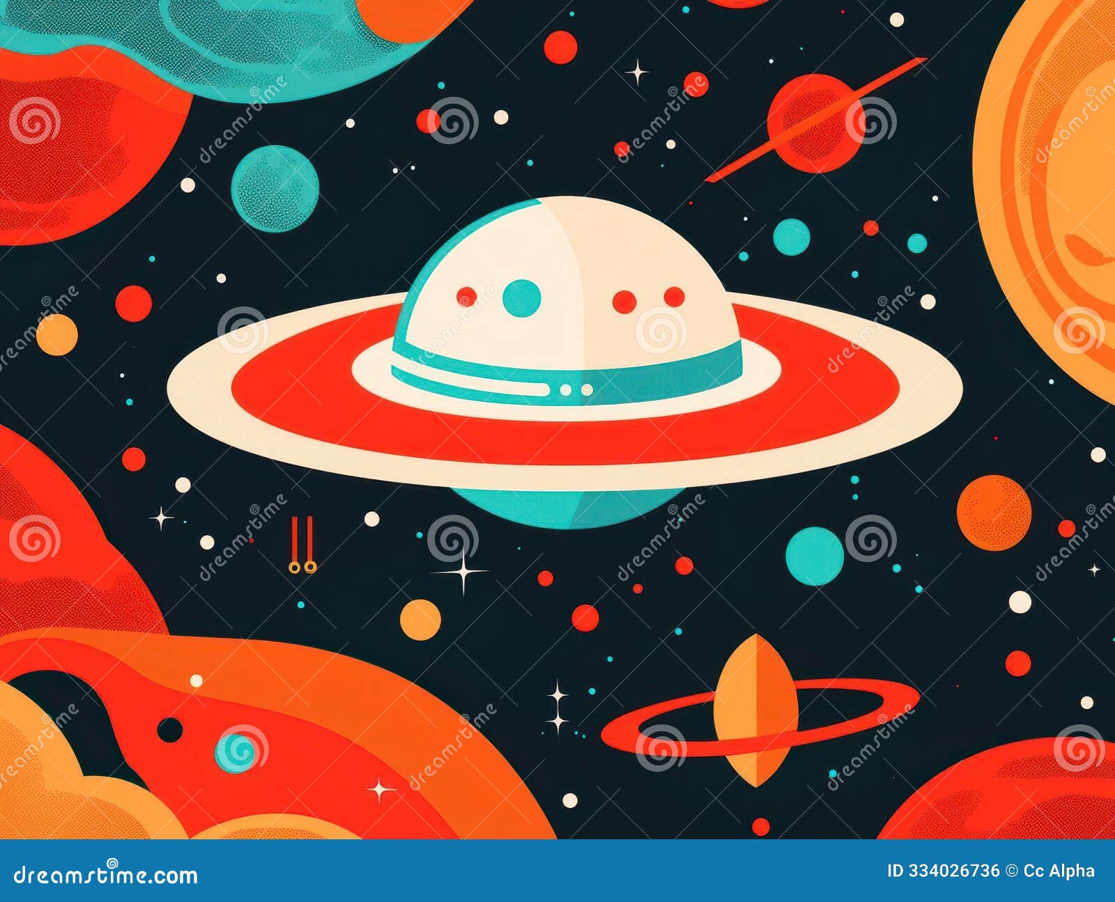 Alien Planet Pixel Art Flat Design, Top View, Extraterrestrial Theme ...