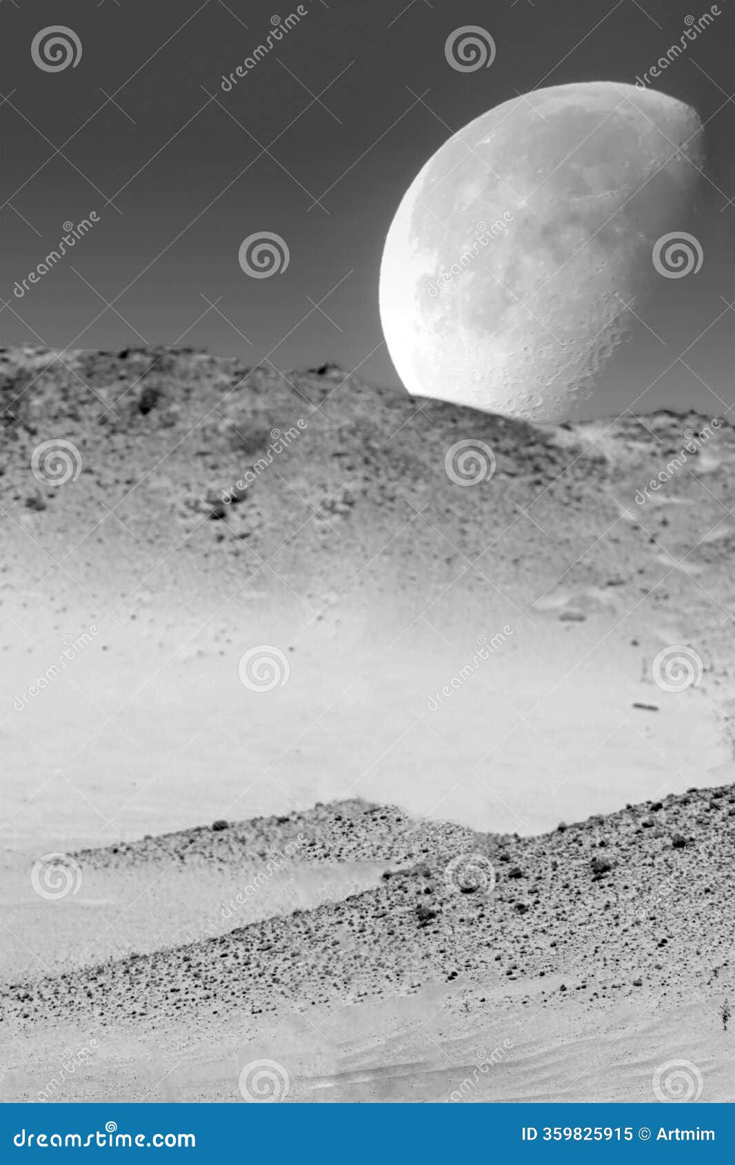 Alien Planet Surface Background, Sand and Sky Stock Image - Image of ...