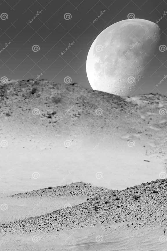 Alien Planet Surface Background, Sand and Sky Stock Image - Image of ...