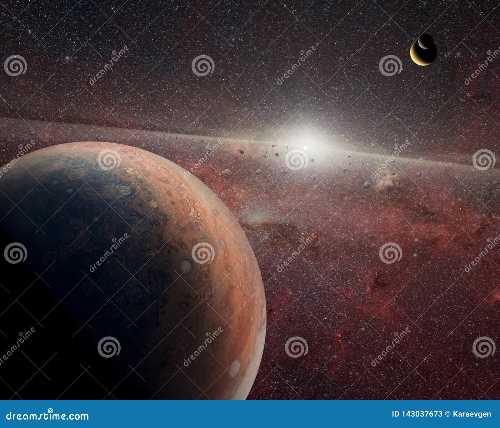 Alien Planets in the Outer Space. Elements of this Image Furnished by ...