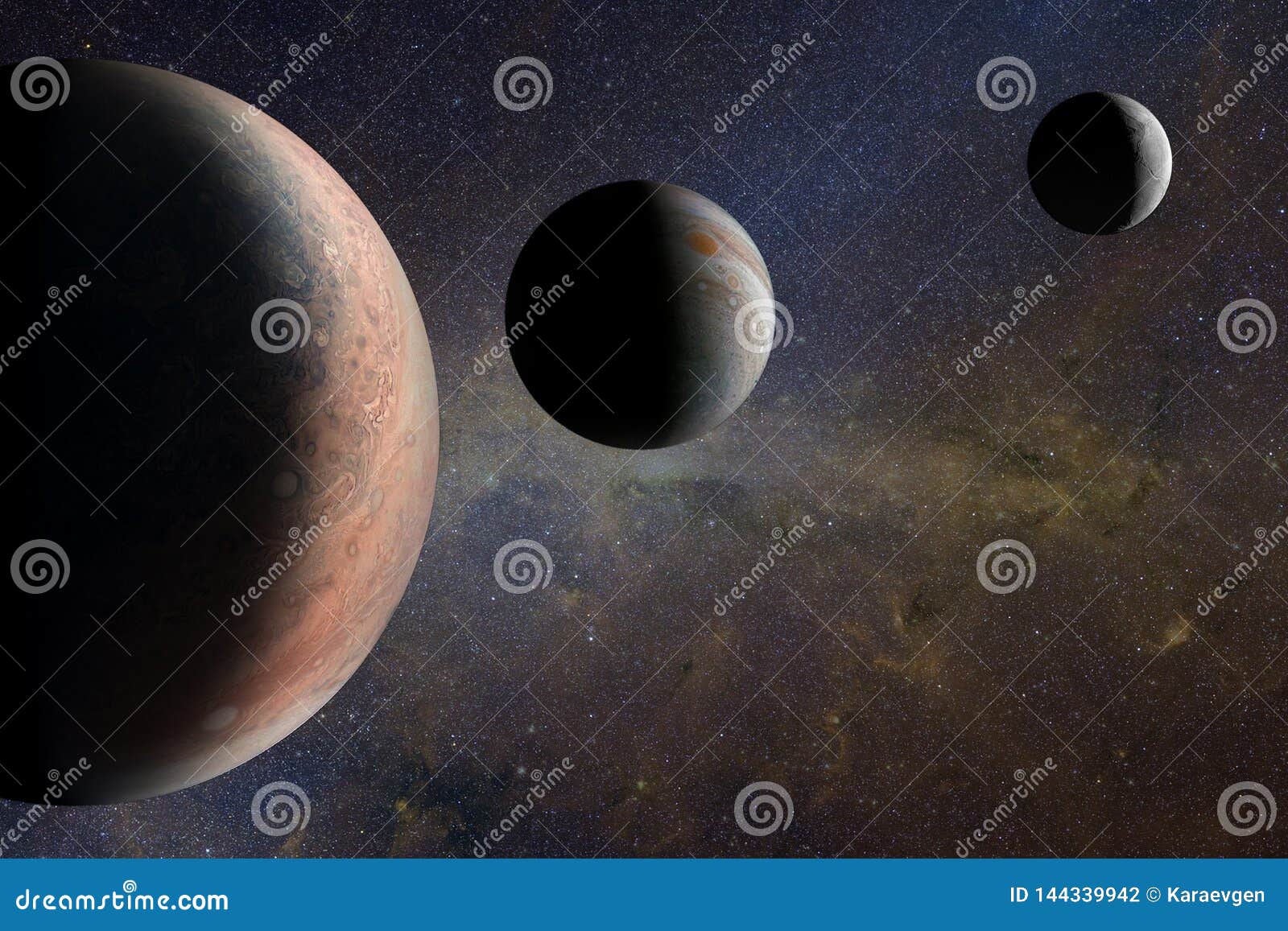 Alien Planets in the Outer Space. Elements of this Image Furnished by ...