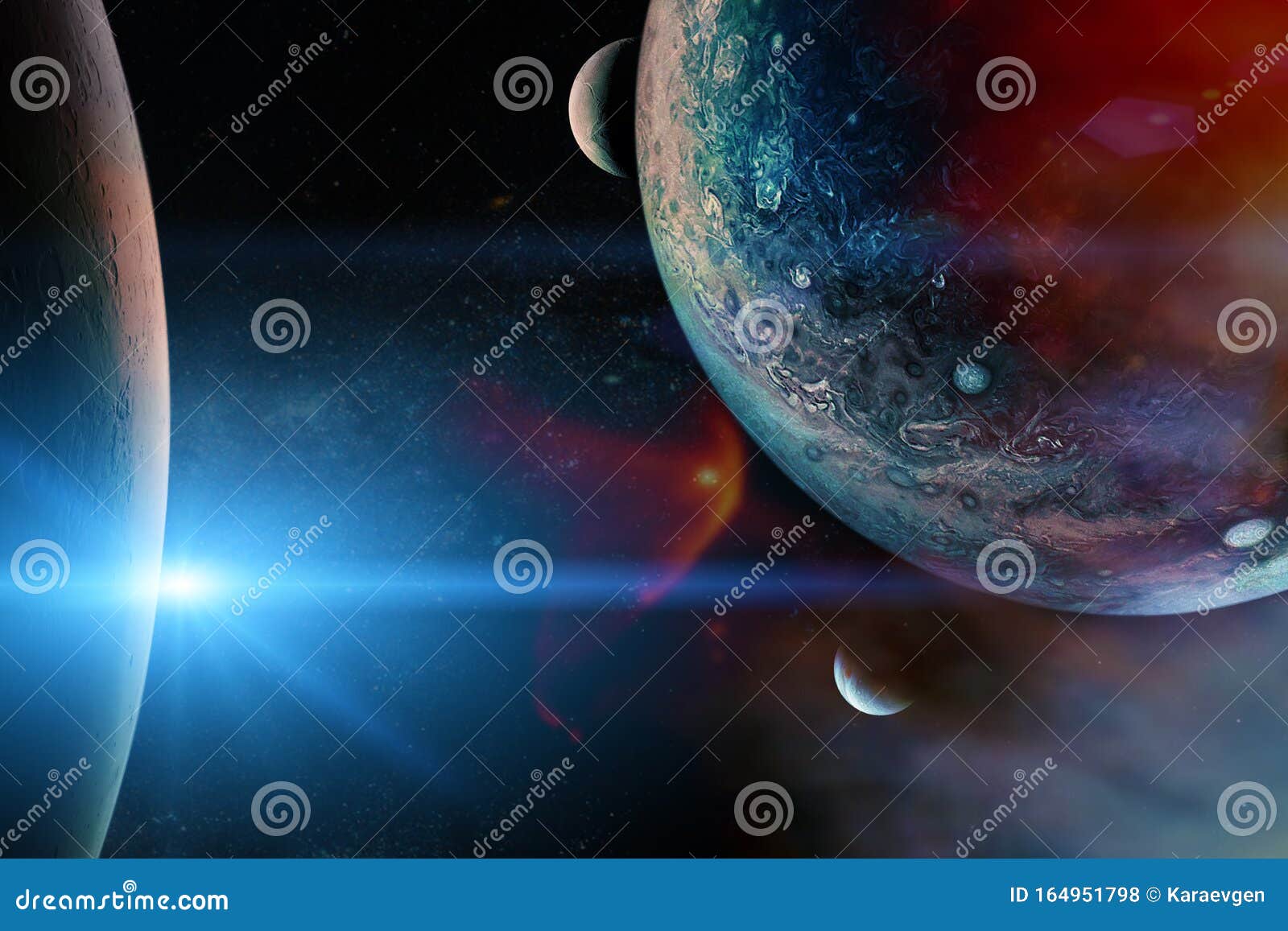 Alien Planets in the Outer Space. Elements of this Image Furnished by ...