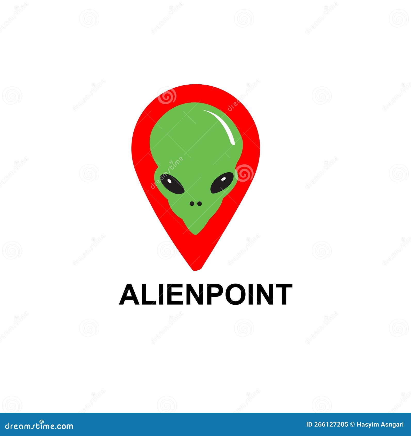 Alien point icon vector stock vector. Illustration of aero - 266127205