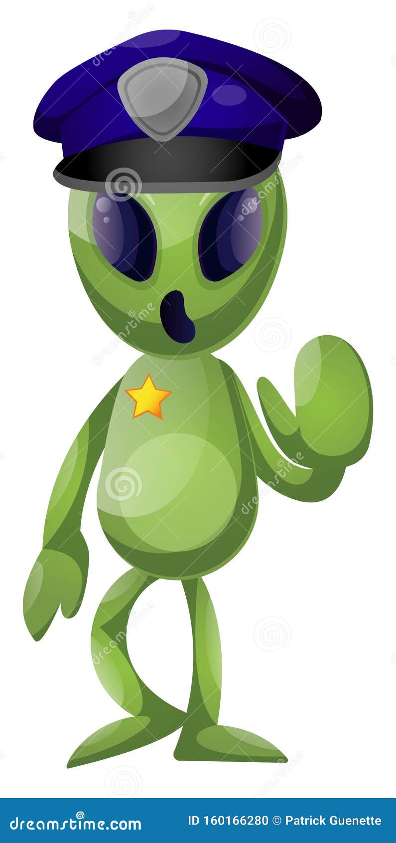 Alien Police, Illustration, Vector Stock Vector - Illustration of ...
