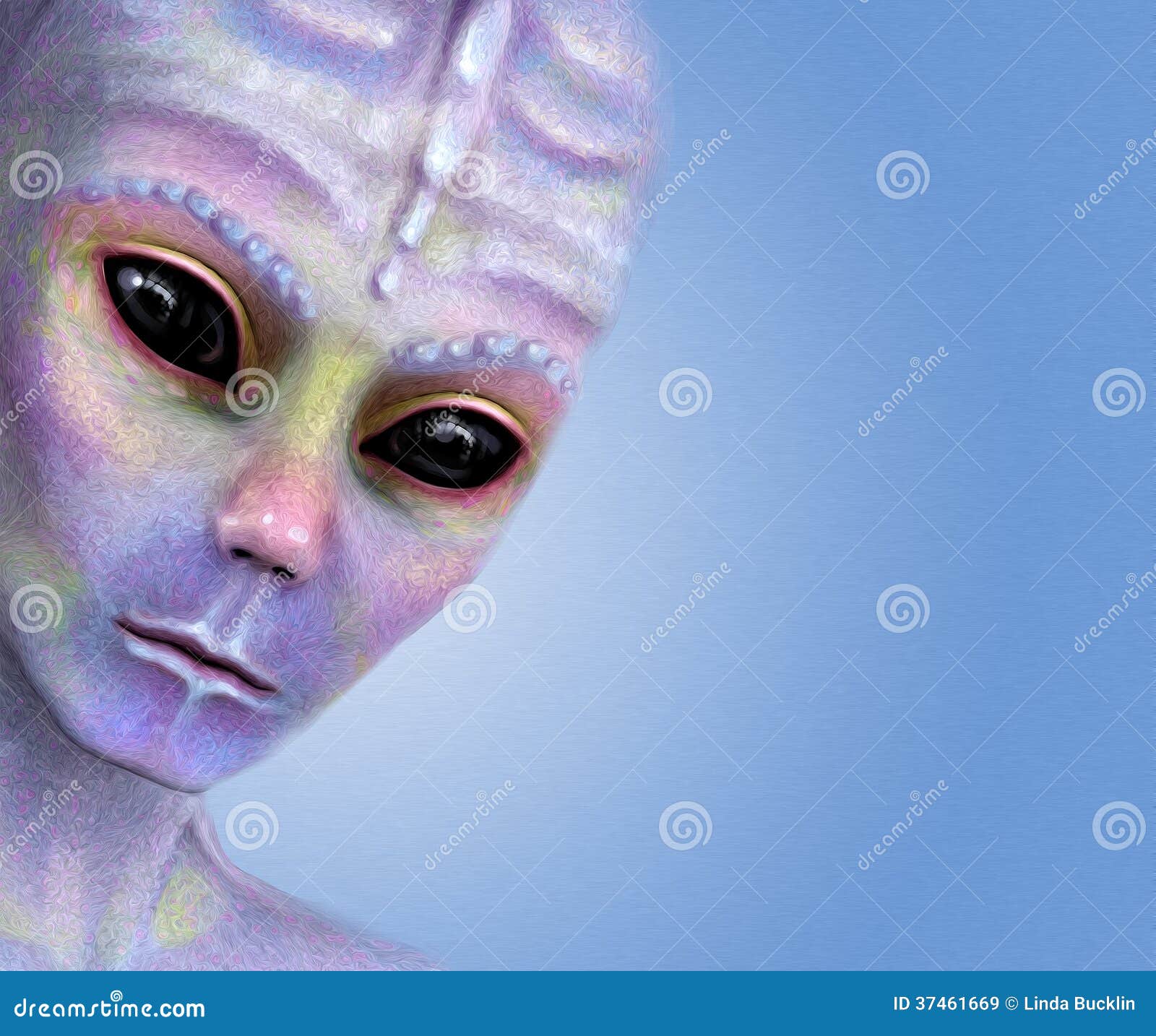 Alien Portrait Background stock illustration. Illustration of face ...