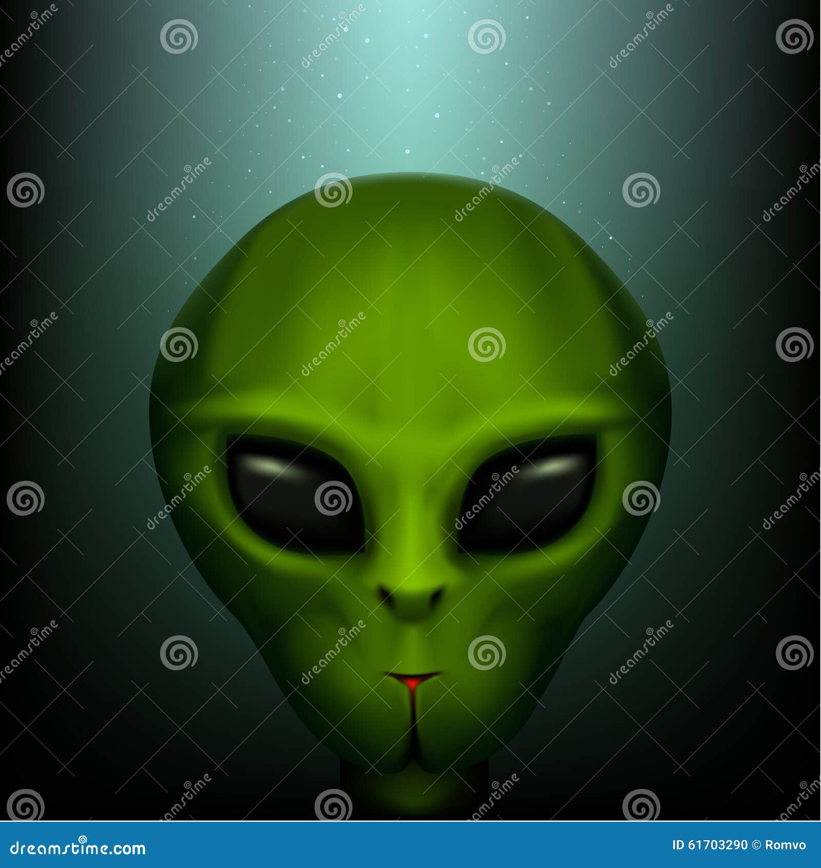 The alien portrait stock vector. Illustration of dark - 61703290