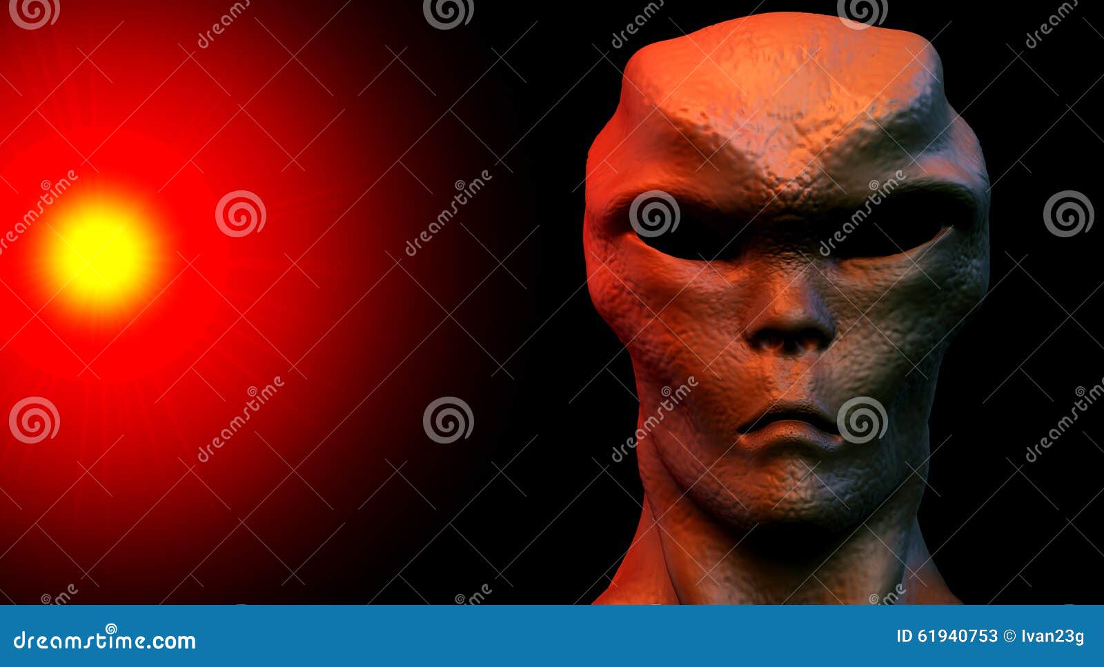 ALIEN PORTRAIT stock illustration. Illustration of alien - 61940753