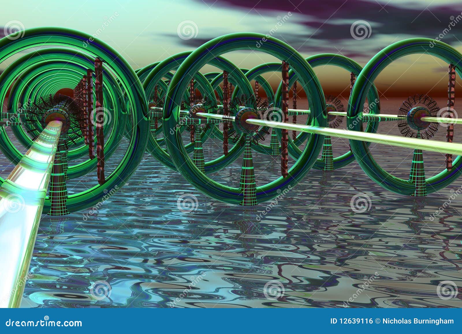 Alien Power Array stock illustration. Illustration of shiny - 12639116