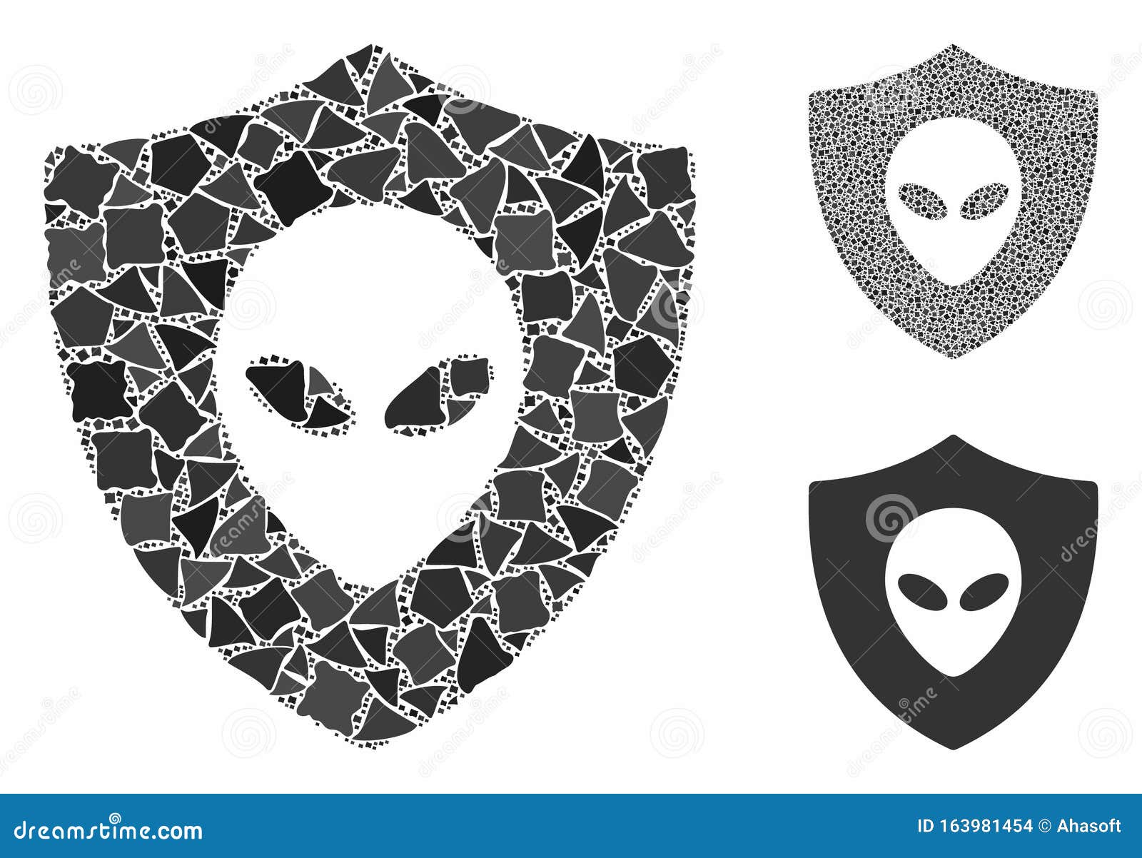 Alien Protection Mosaic Icon of Irregular Items Stock Vector ...