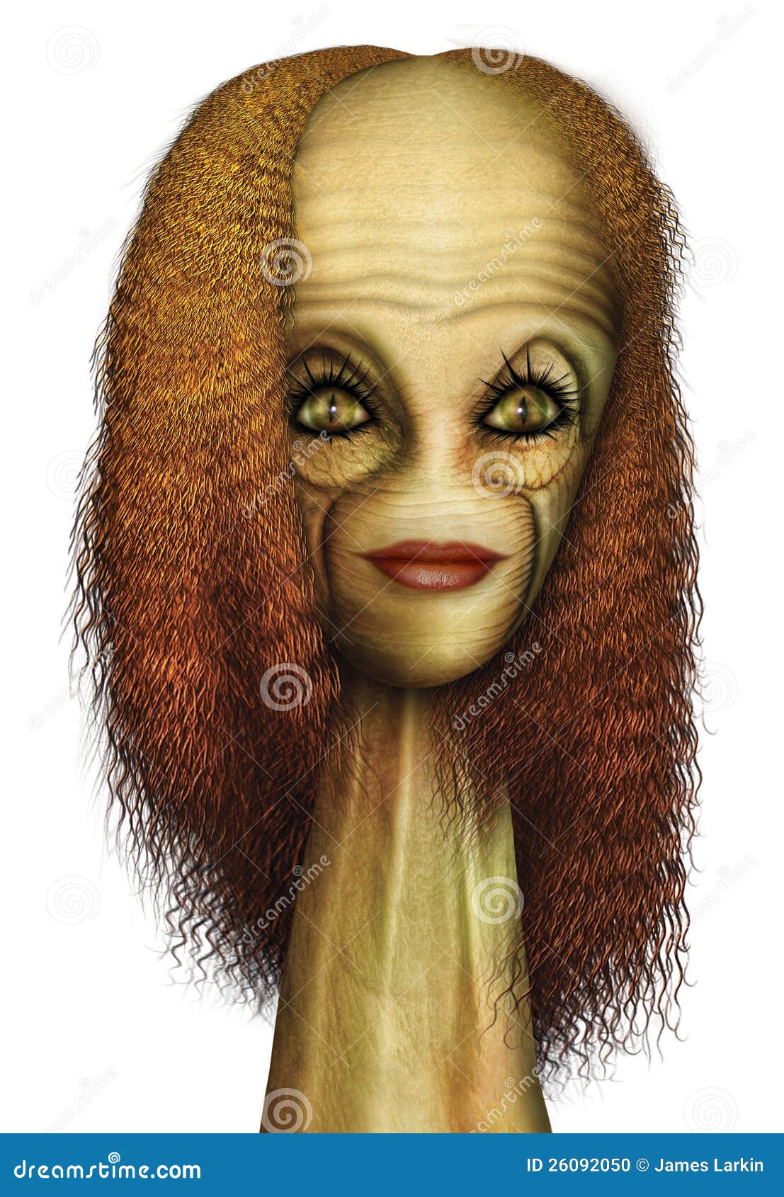 Alien Red stock illustration. Illustration of lady, martian - 26092050