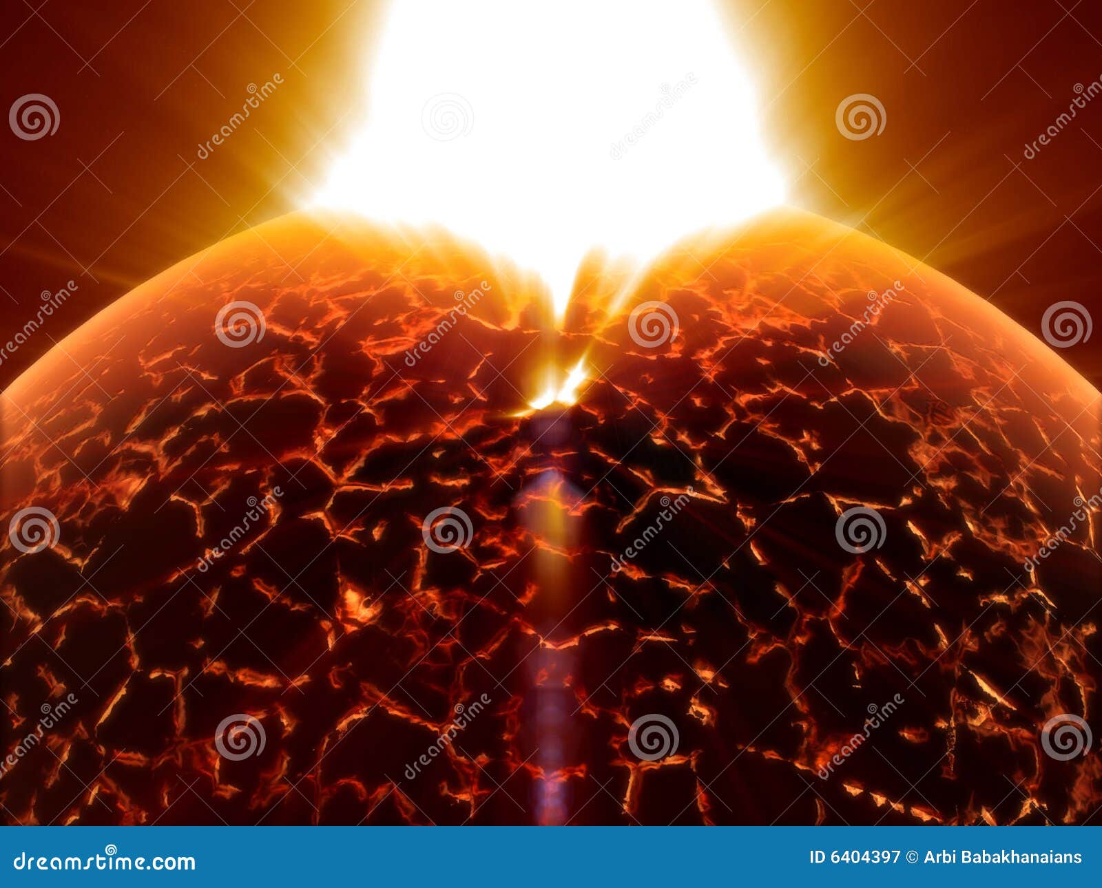 Alien red sun death stock illustration. Illustration of graphic - 6404397
