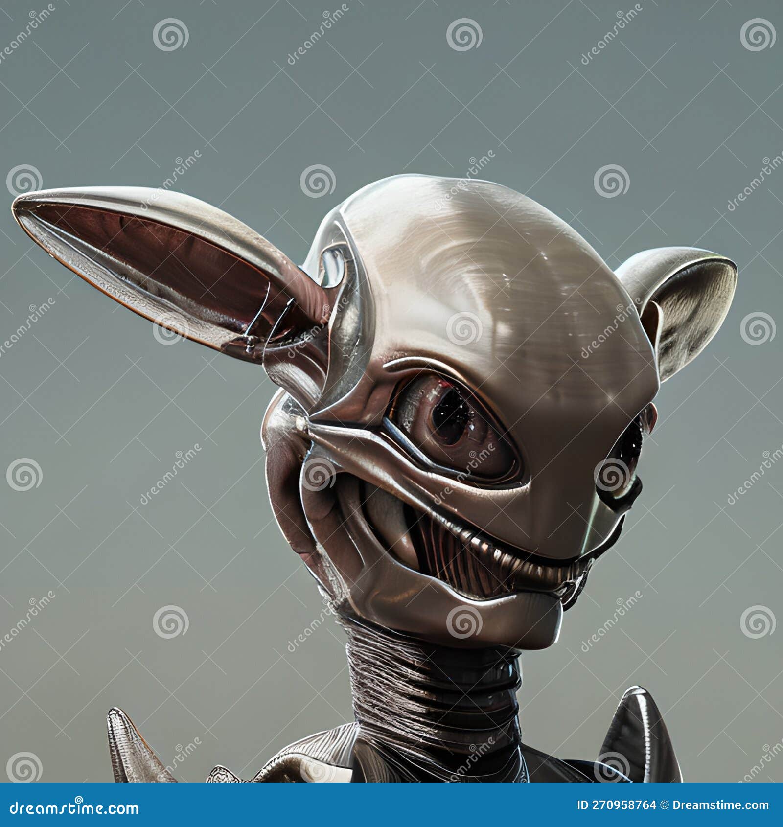 An Alien Resembling an Animal Ai Generated, Generative AI, CGI Graphics ...