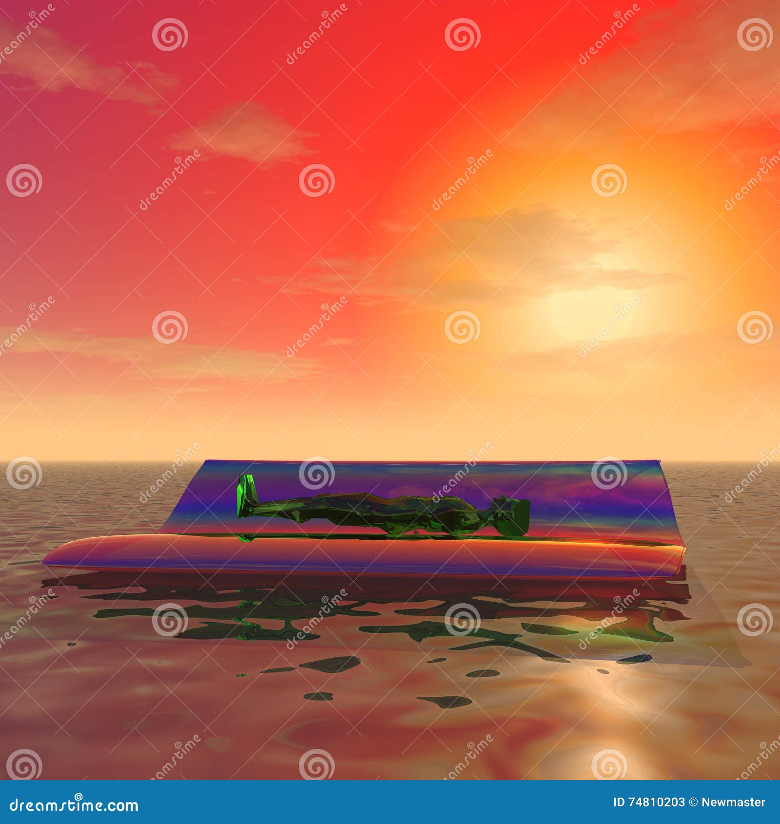 The Alien is Resting on the Sofa Stock Illustration - Illustration of ...