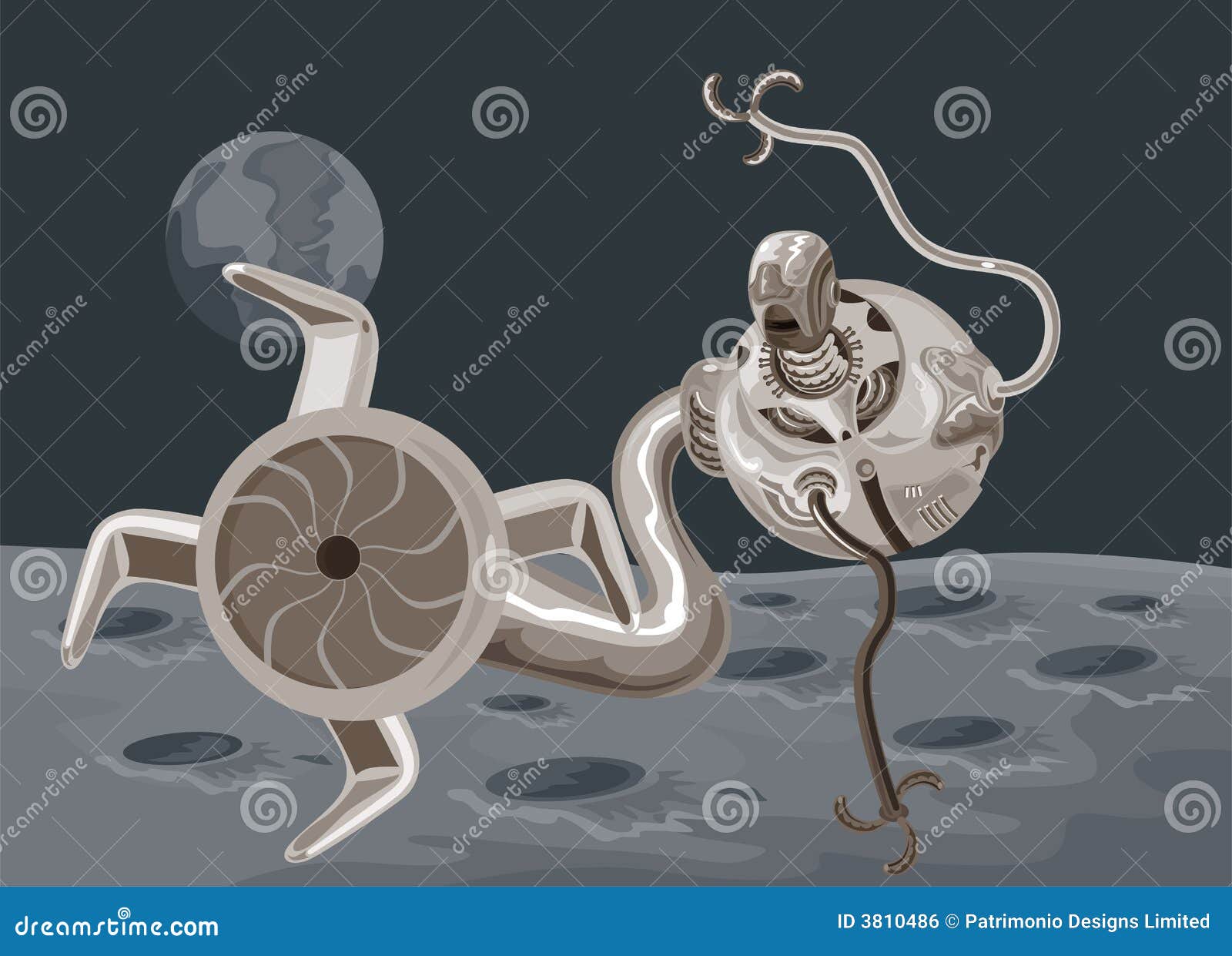 Alien Robot Warrior In Metropolis Cartoon Vector | CartoonDealer.com ...