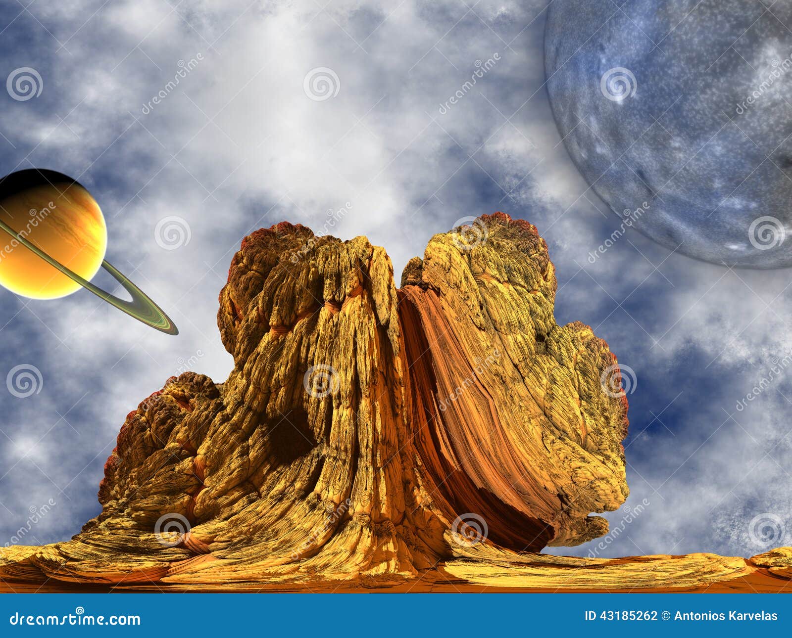 Alien Rock. Abstract Stone Shape. Doodle Heavy Boulder. Isolated ...