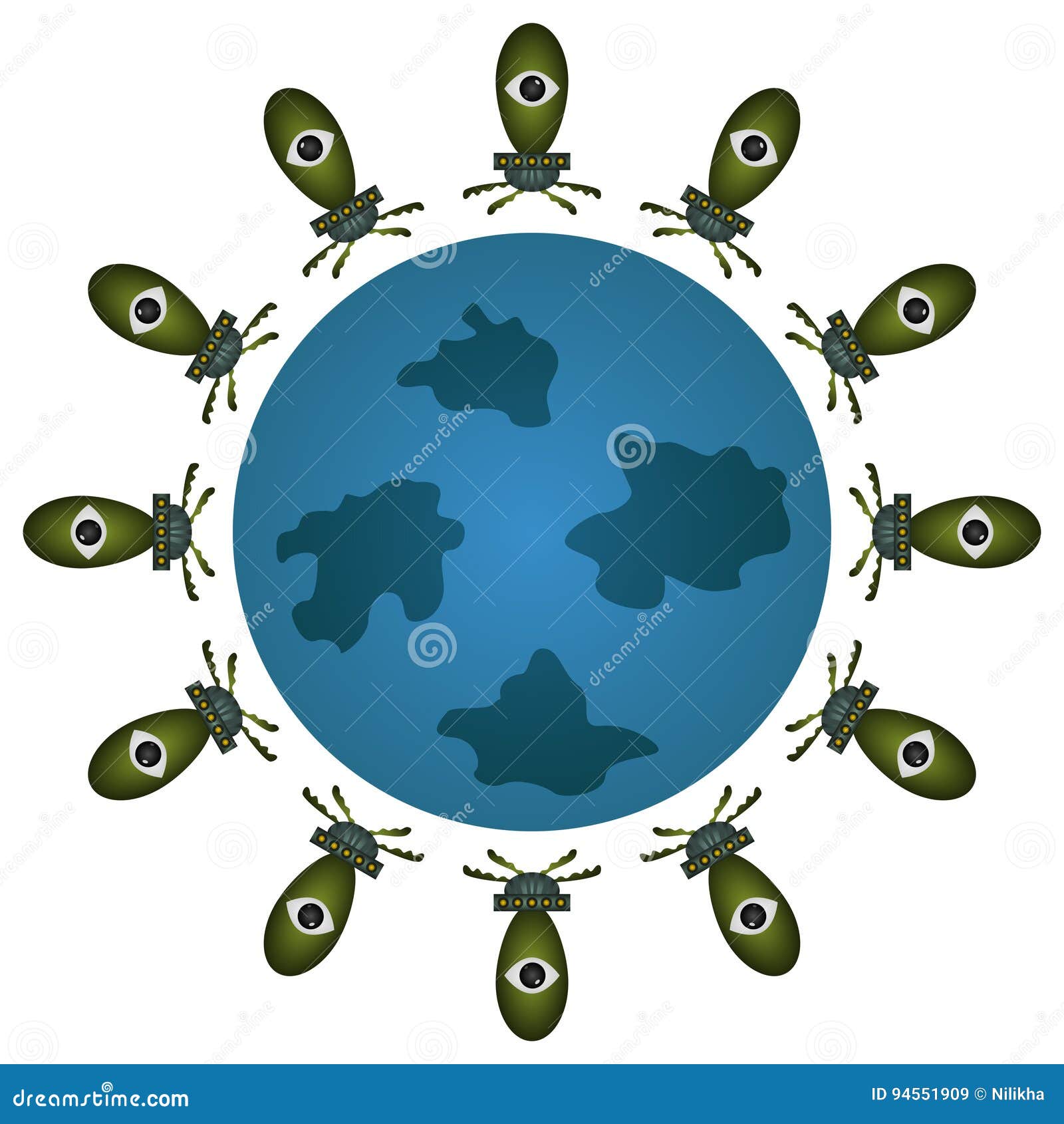 Alien rules stock illustration. Illustration of cartoon - 94551909