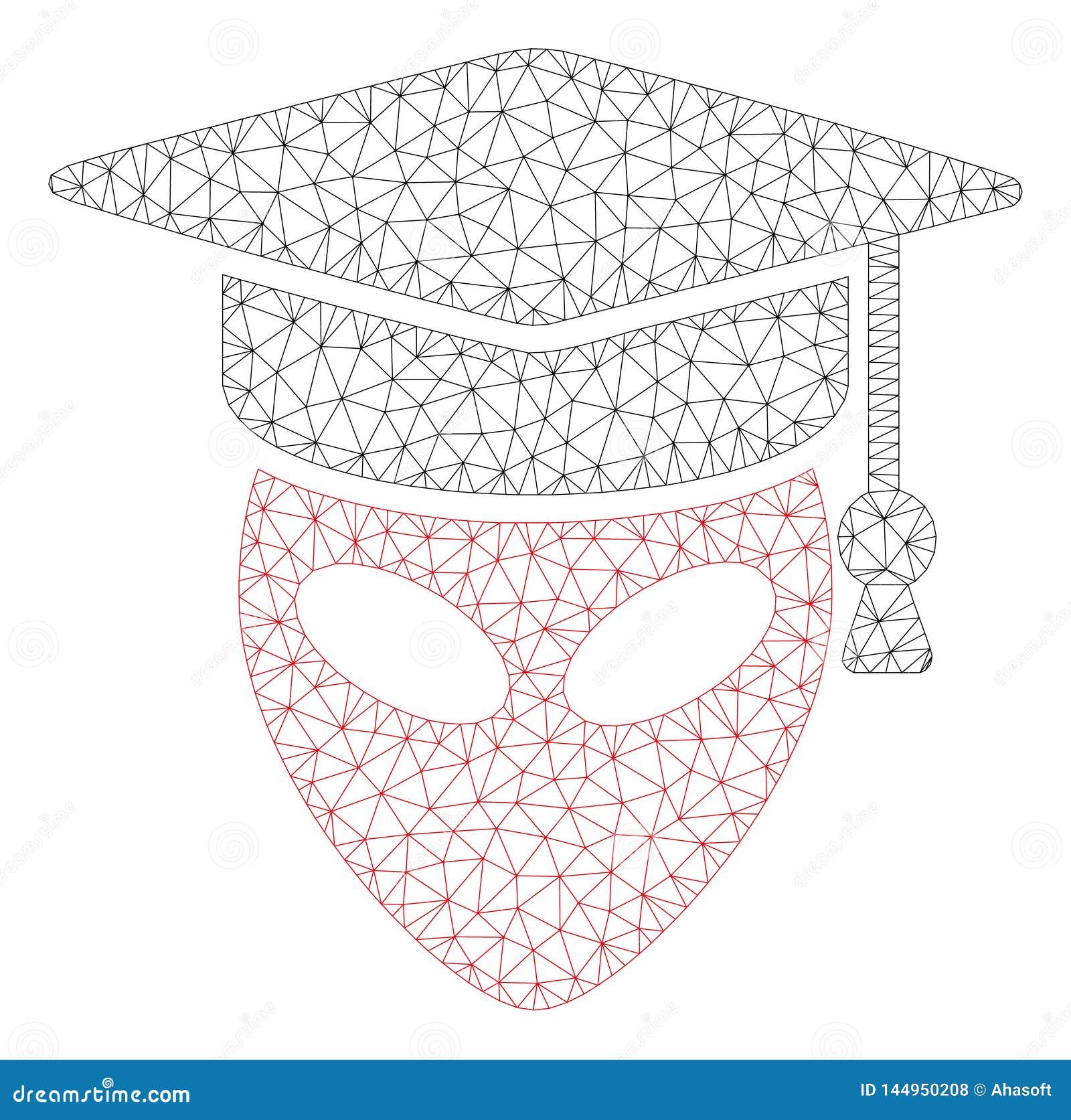 Alien Scientist Polygonal Frame Vector Mesh Illustration Stock Vector ...