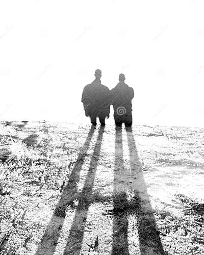 Alien Shadows stock image. Image of silhouette, bald, black - 1018147