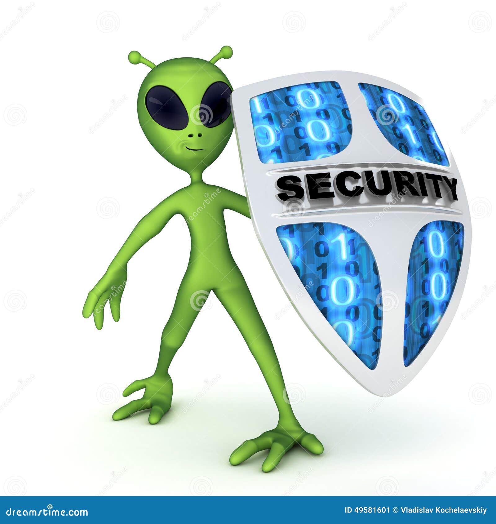 Alien and shield stock illustration. Illustration of confidential ...