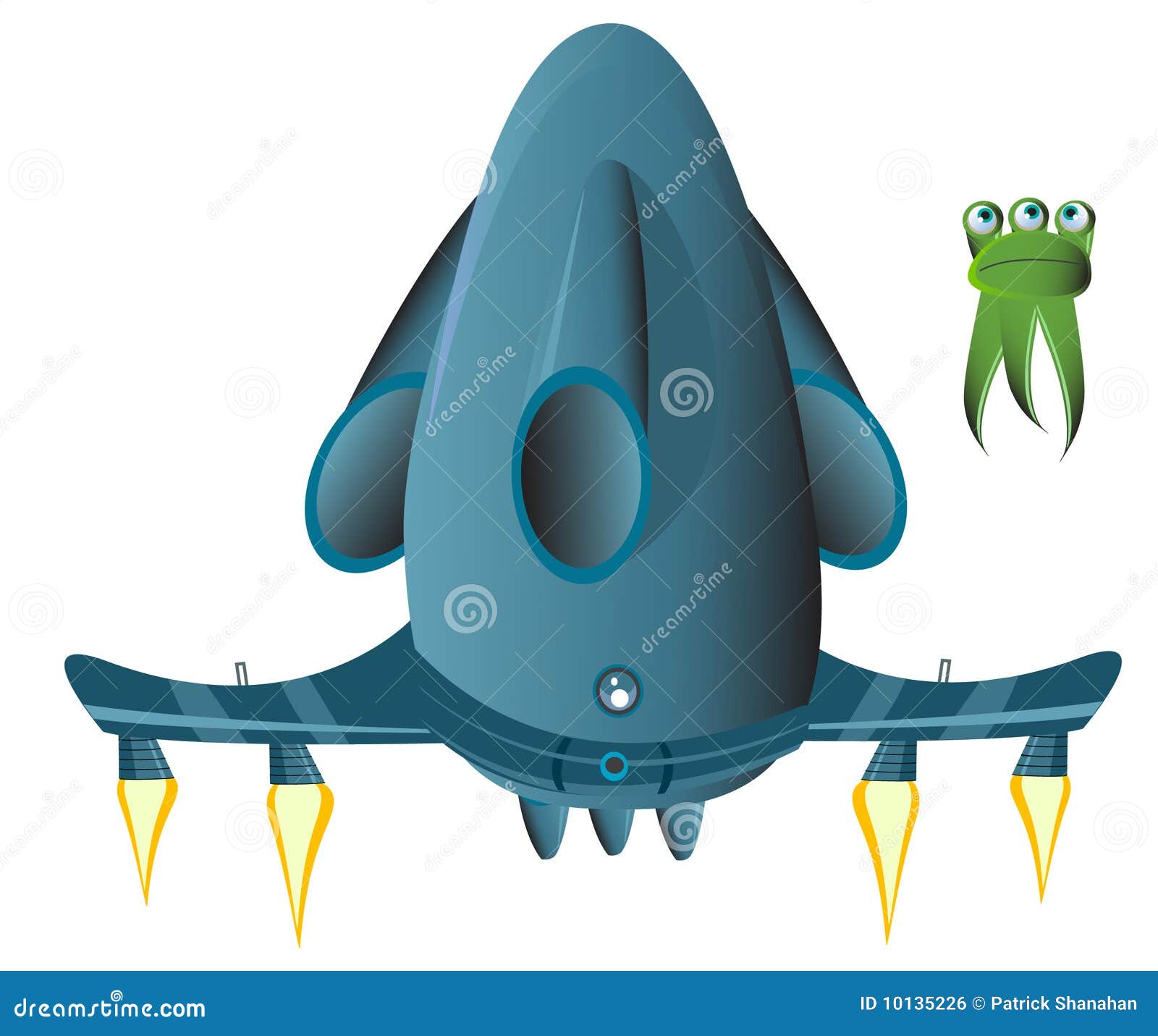 Alien_ship stock illustration. Illustration of spacecraft - 10135226