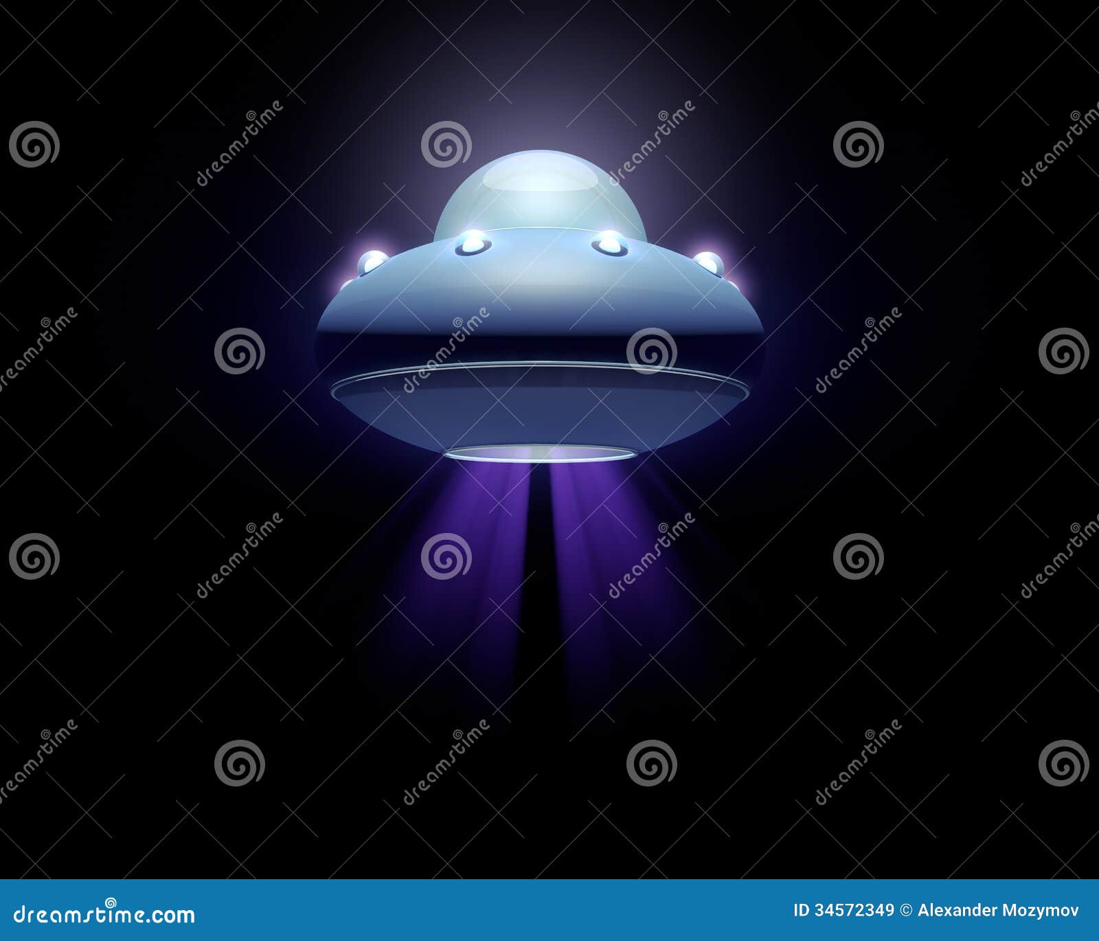 Alien Ship Leaving Distant Planet Stock Image | CartoonDealer.com #50361595
