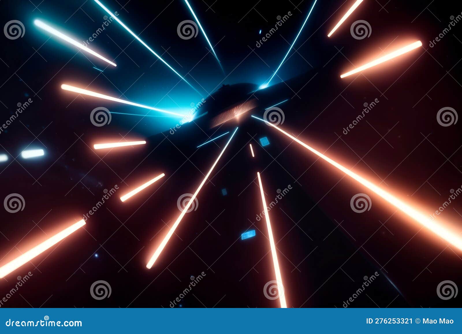 Alien Ship Corridor Tunnel Wallpaper 3d Rendering 3d Illustration Stock ...