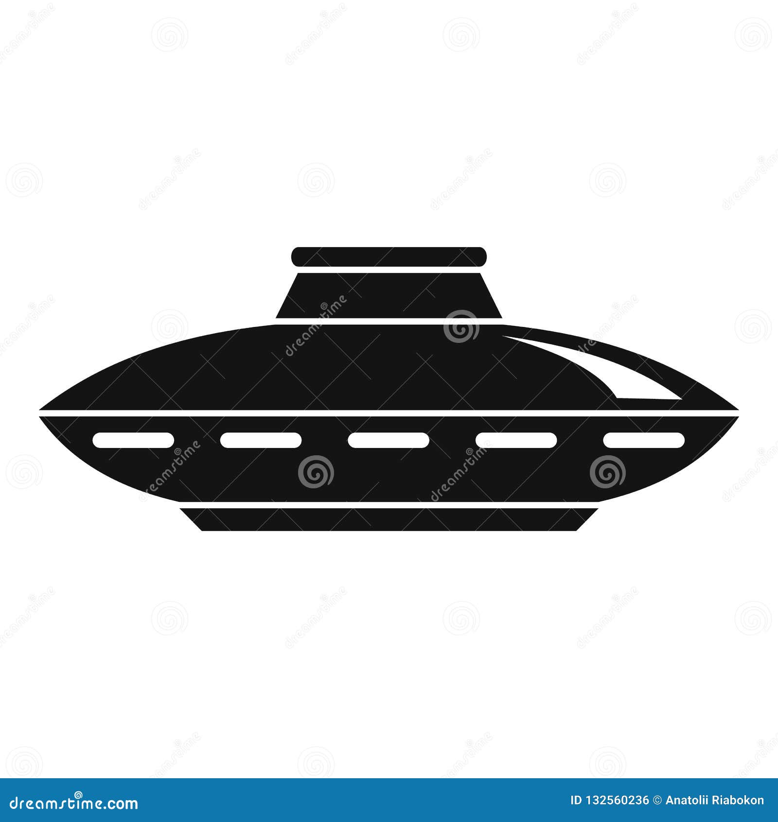 Alien Ship Icon, Simple Style Stock Vector - Illustration of ship ...