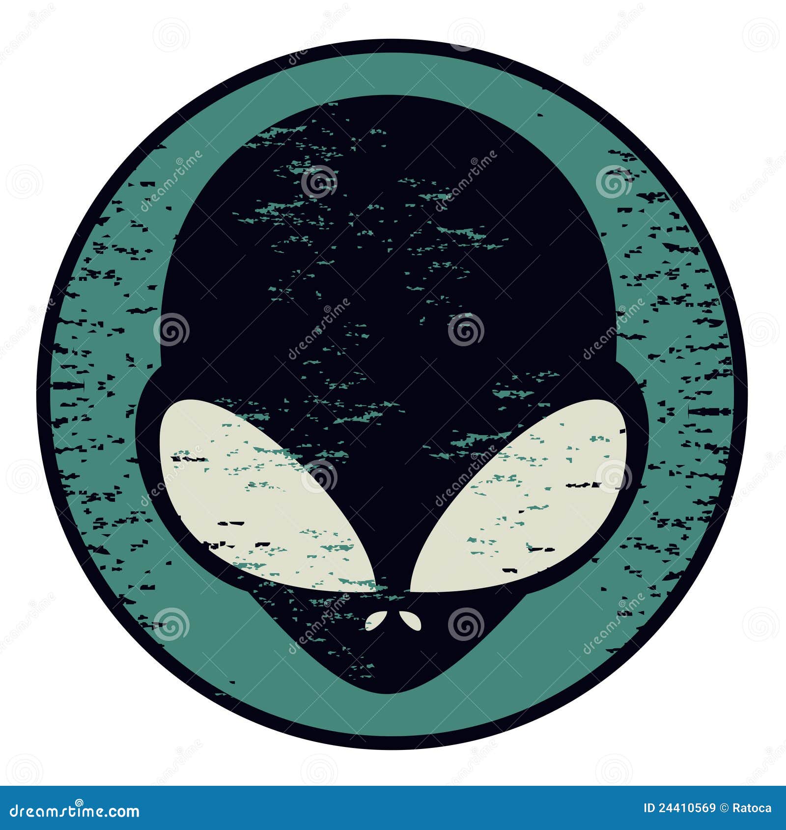 Alien sign stock vector. Illustration of costume, original - 24410569